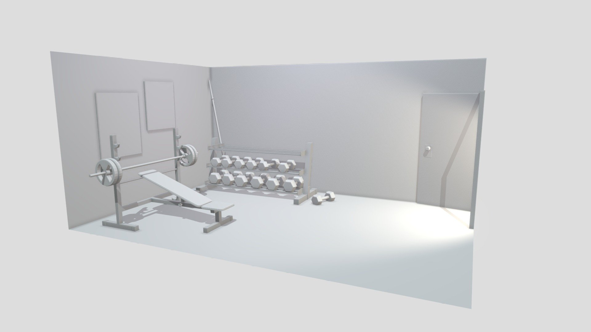 Gym Room - 3D model by brunolzago [0e9b621] - Sketchfab