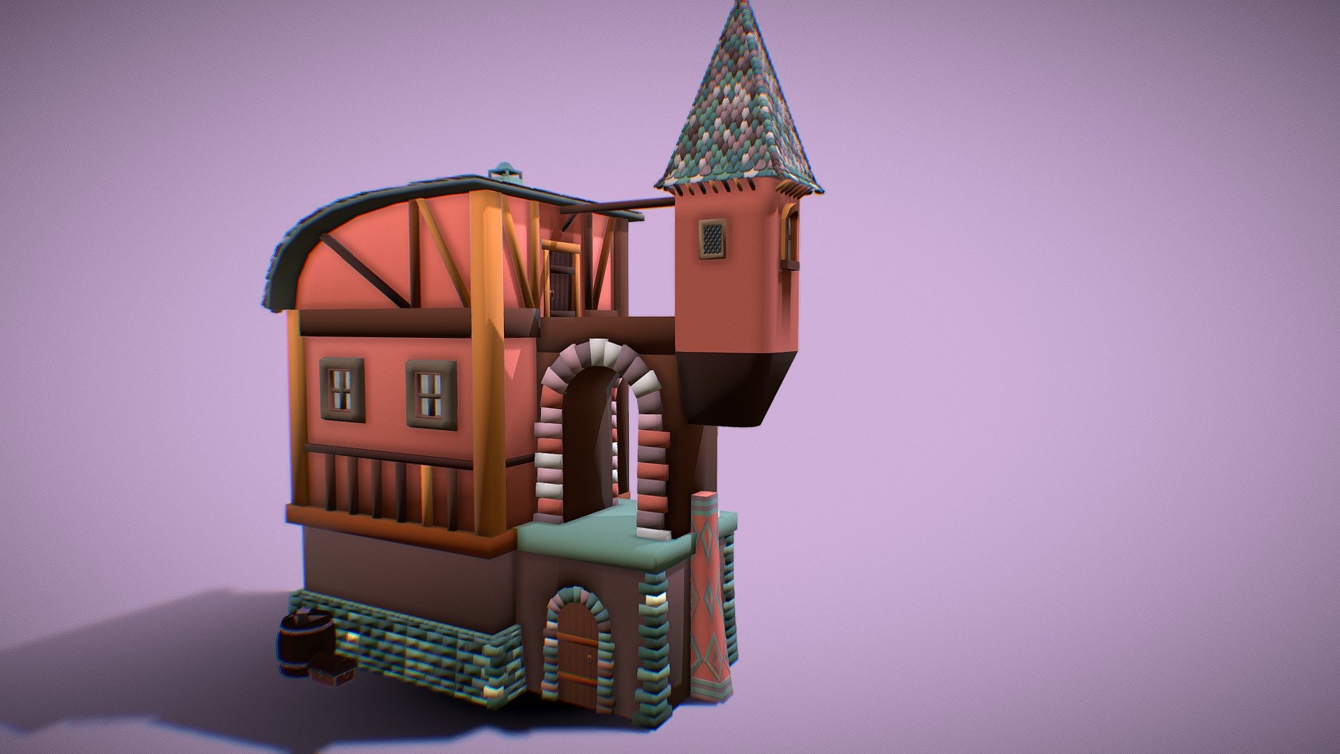 polly fantasy house low poly - Download Free 3D model by polly (@polly3d) [0e9d1d2] - Sketchfab