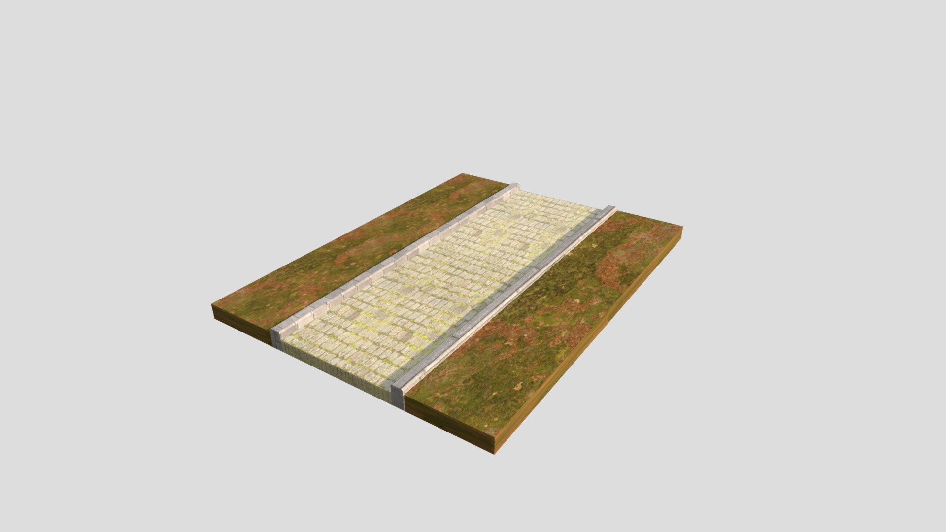 Cobblestone Road Model - Download Free 3D model by Omer ...