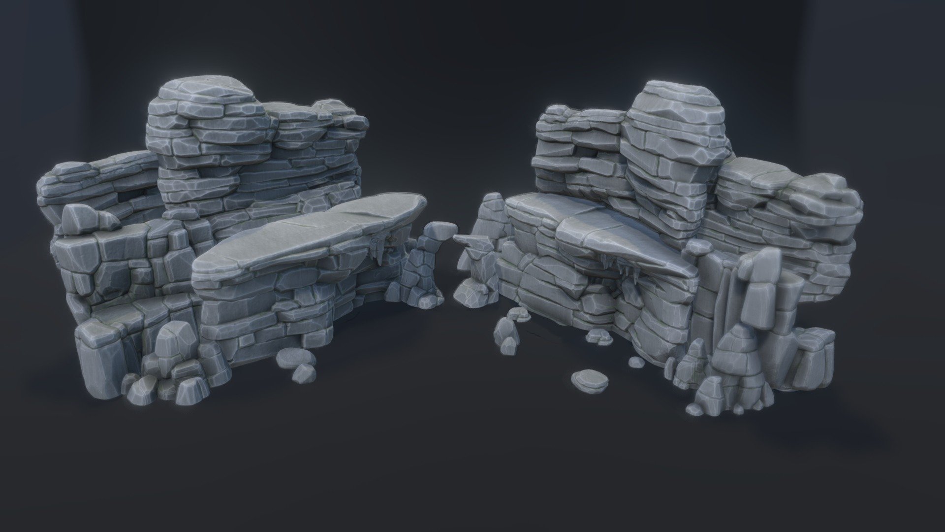 Stylized Stone Rock Pack - Buy Royalty Free 3D model by zames1992 ...