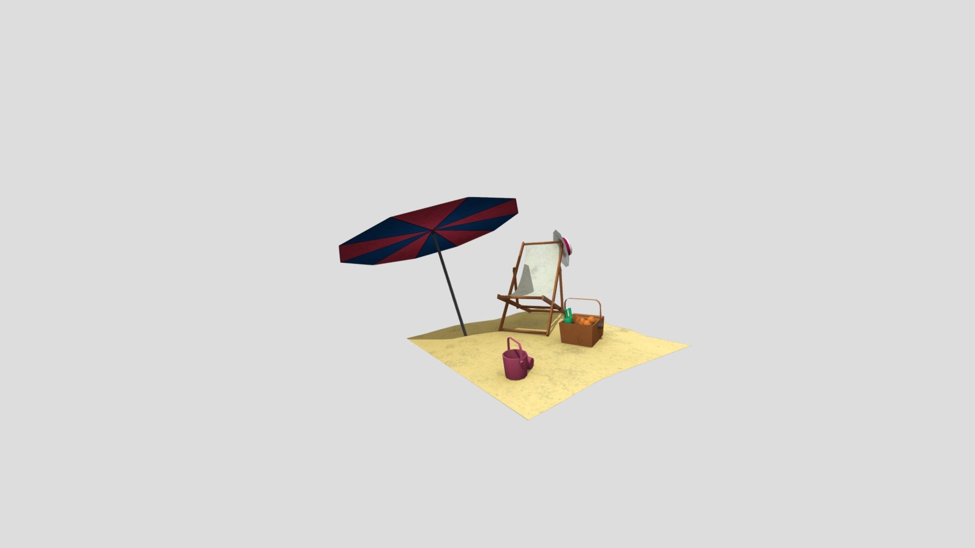Beach Scene - 3D model by tsambatti [0ea24eb] - Sketchfab