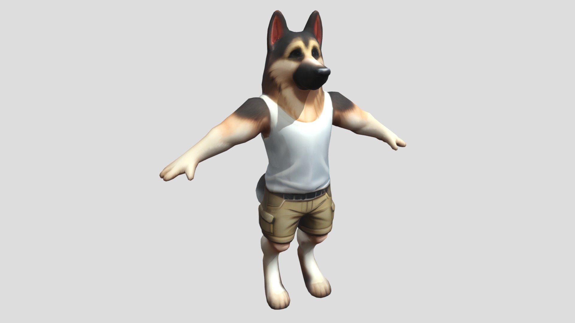 German Shepherd Outfit Stylized - Download Free 3D model by No Skill ...