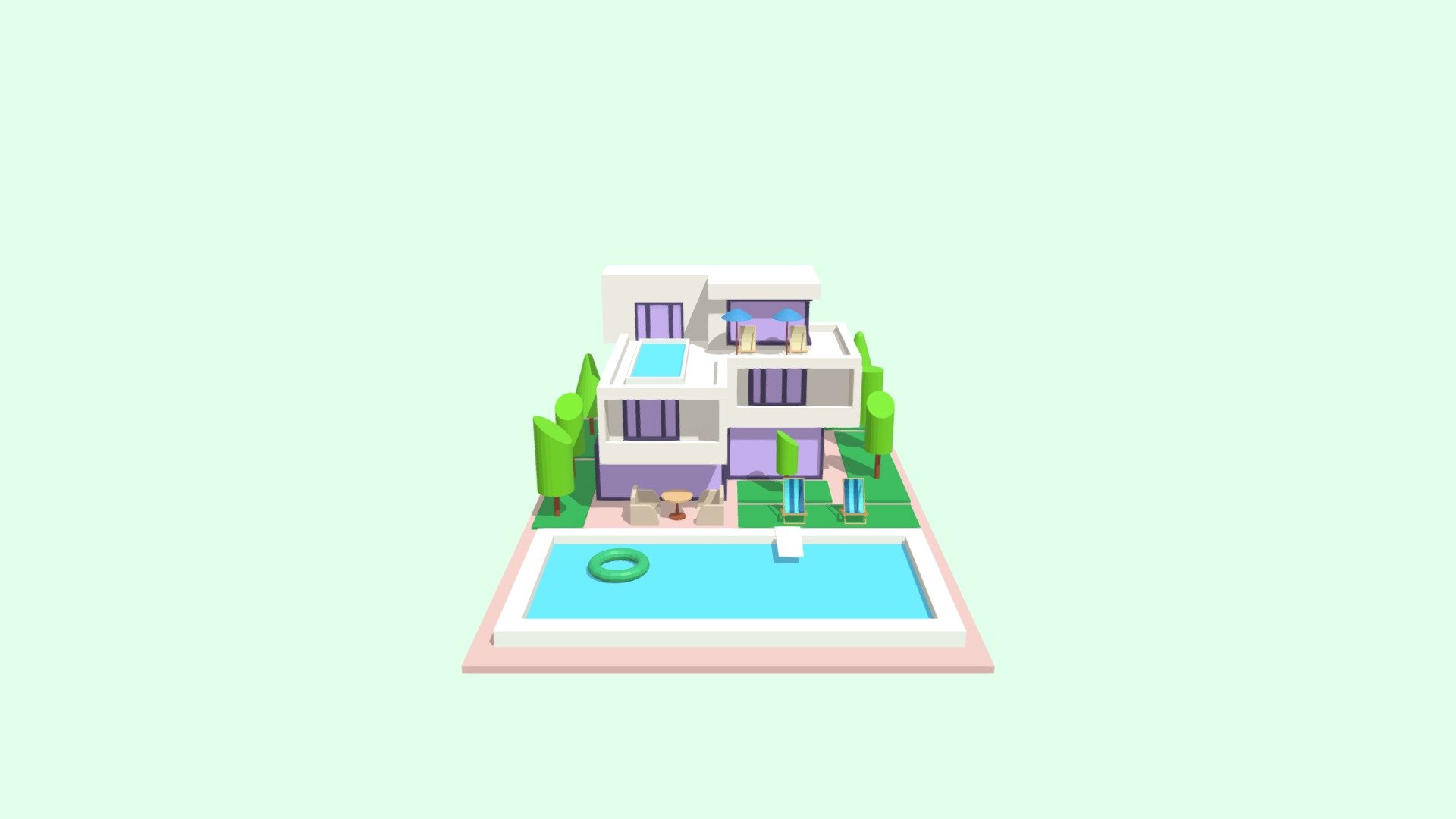 House 4 - Isometric - 3D model by nquan [0ea3804] - Sketchfab