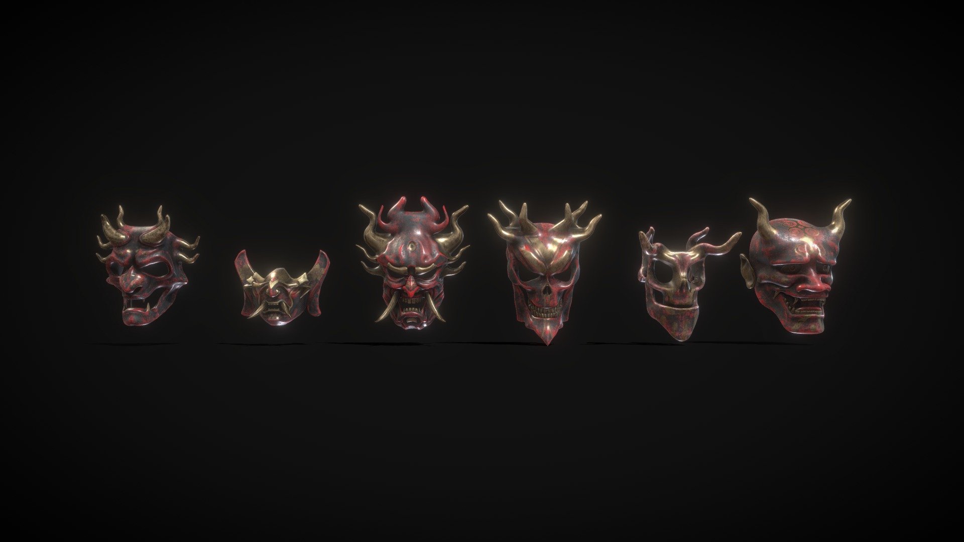 Mask Oni Horror Game Ready - Japanese Bundle All - Buy Royalty Free 3D ...
