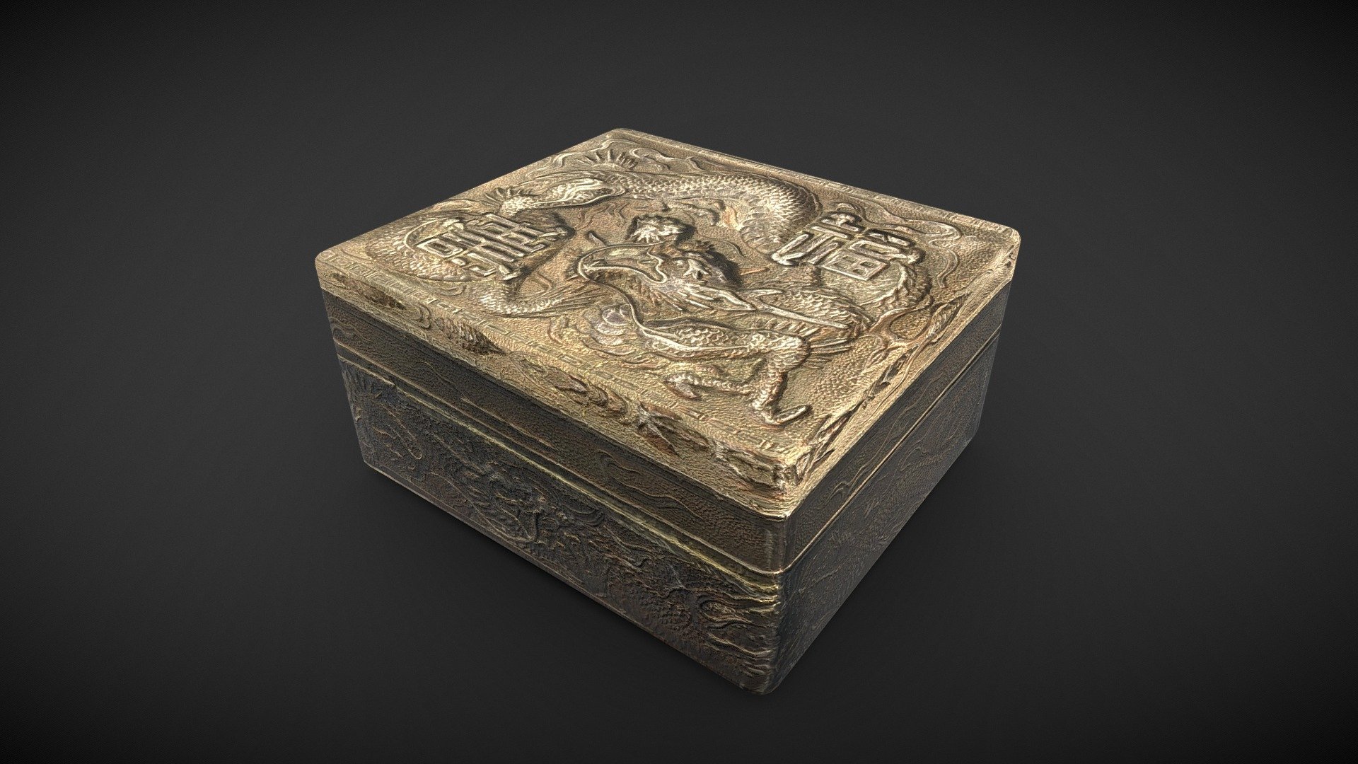 Metal Dragon Chinese Trinket Box Low Poly - Download Free 3D model by ...