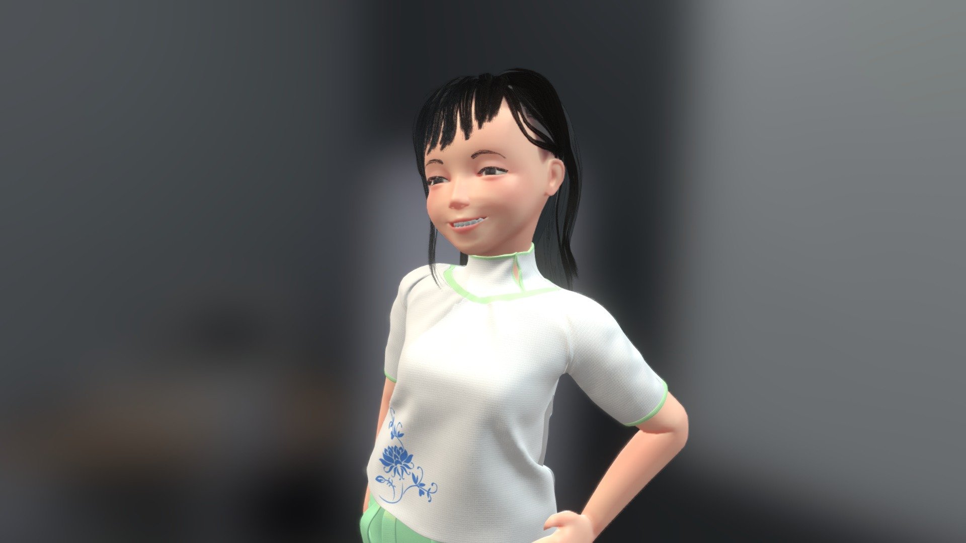 Cute girl - 3D model by HOU YAN (@a5533809) [0ea7864] - Sketchfab
