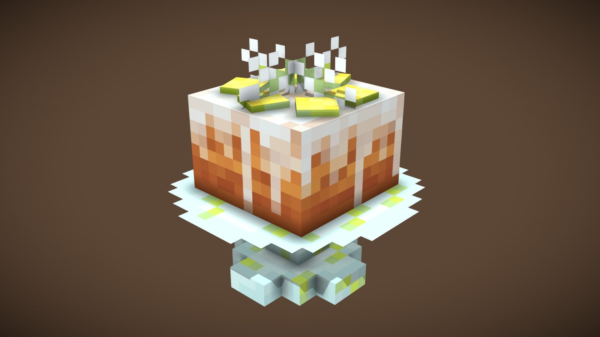 Cake lemon - 3D model by pluckycat [0ea7a9f] - Sketchfab