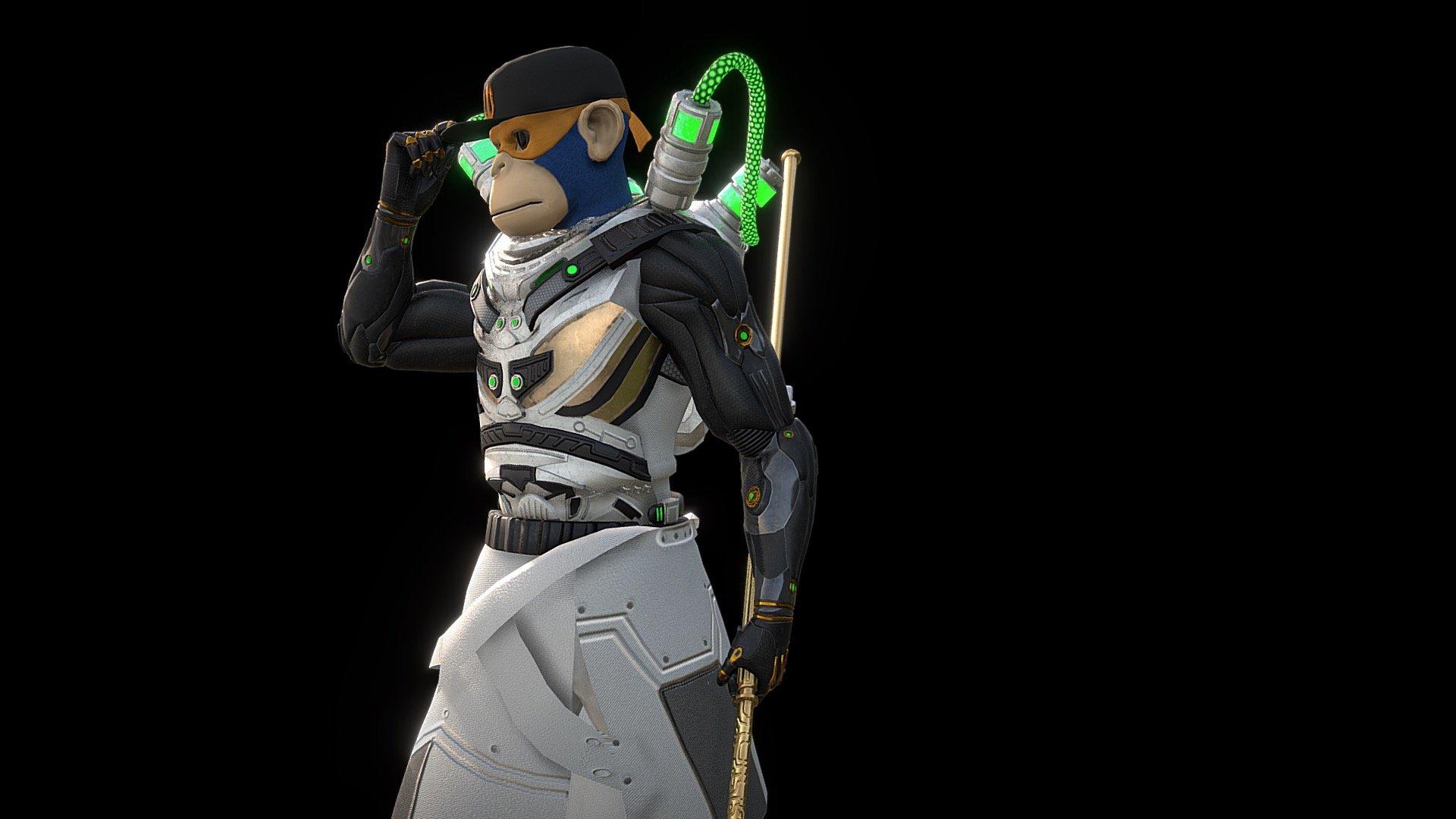 Lab Ape Character - 3D model by UnrealAssets.io (@metacaptain) [0eaa1ad ...
