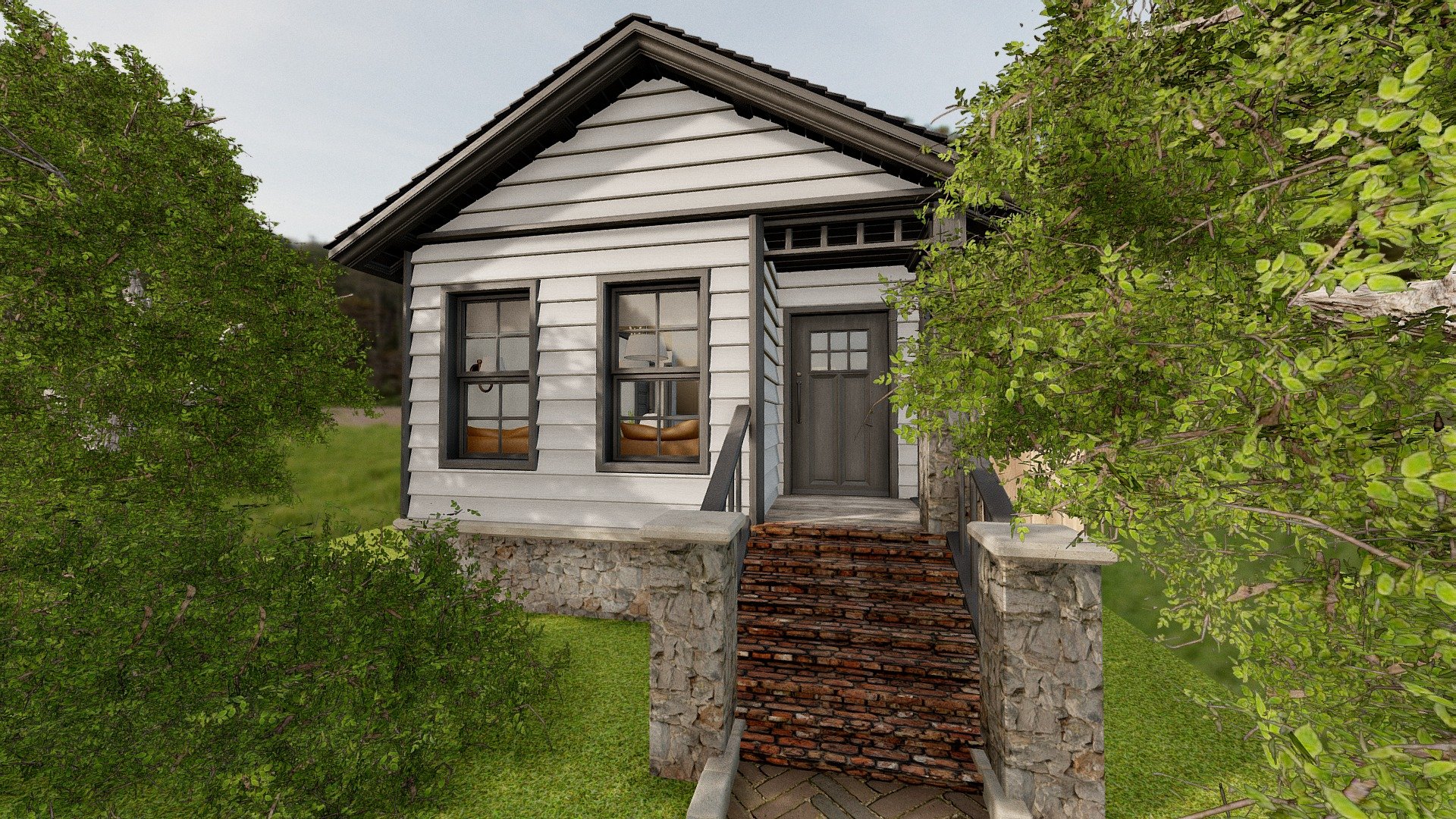 SHC Modular Classic Style American House 1 - Buy Royalty Free 3D model ...