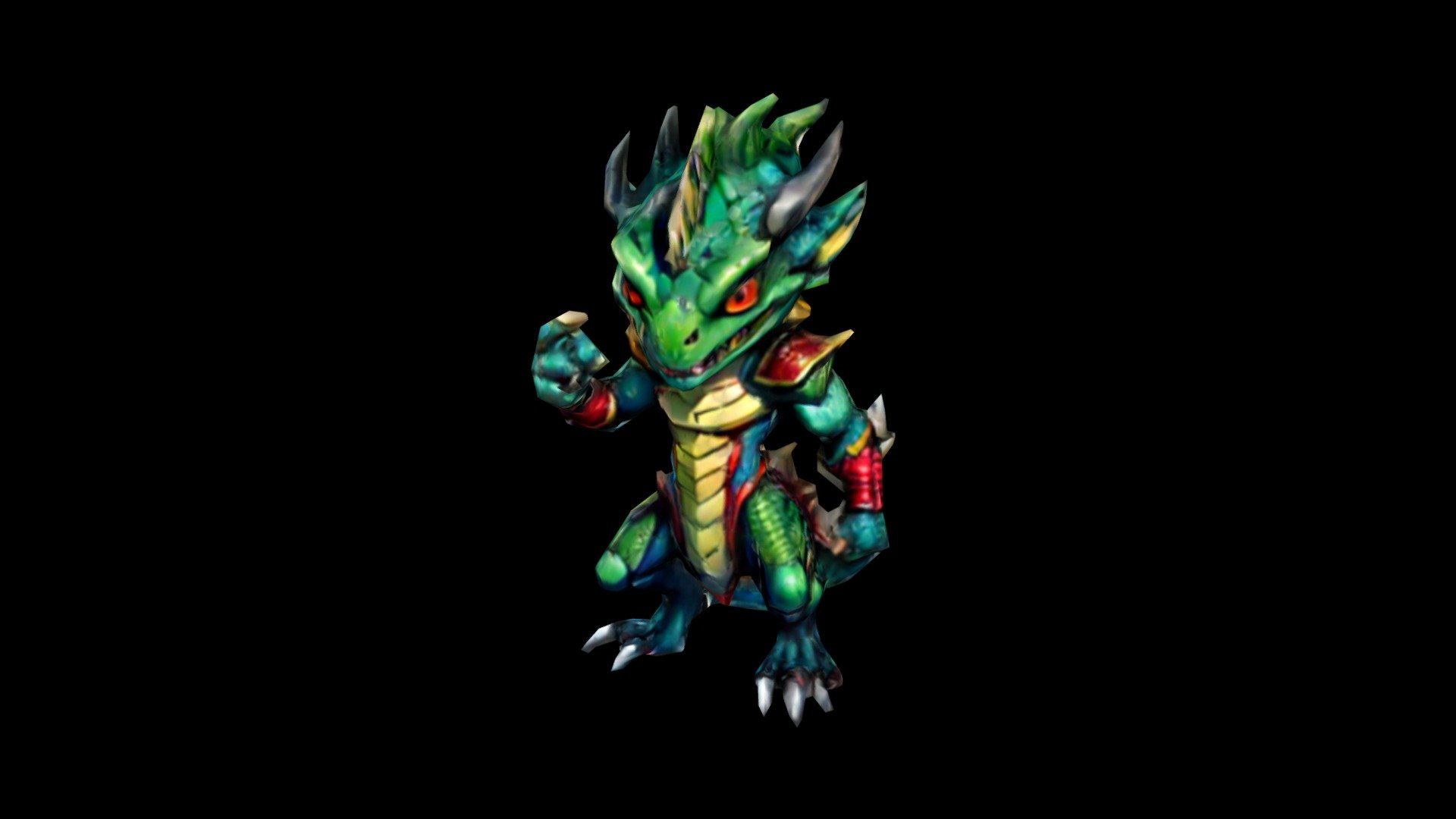Colorful Dragon Monster with Armor (CGI Renderin - Download Free 3D ...