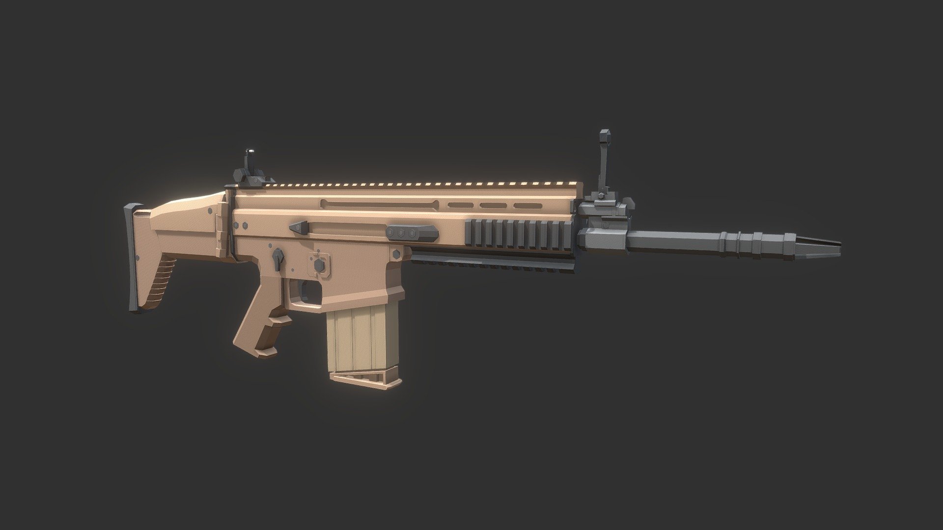 Low-Poly FN SCAR H - Download Free 3D model by Matrixxy [0eb62c0 ...