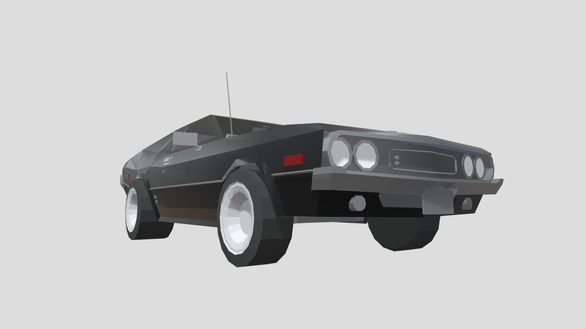 Cyberpunk Muscle Low-Poly Car - Download Free 3D model by ...
