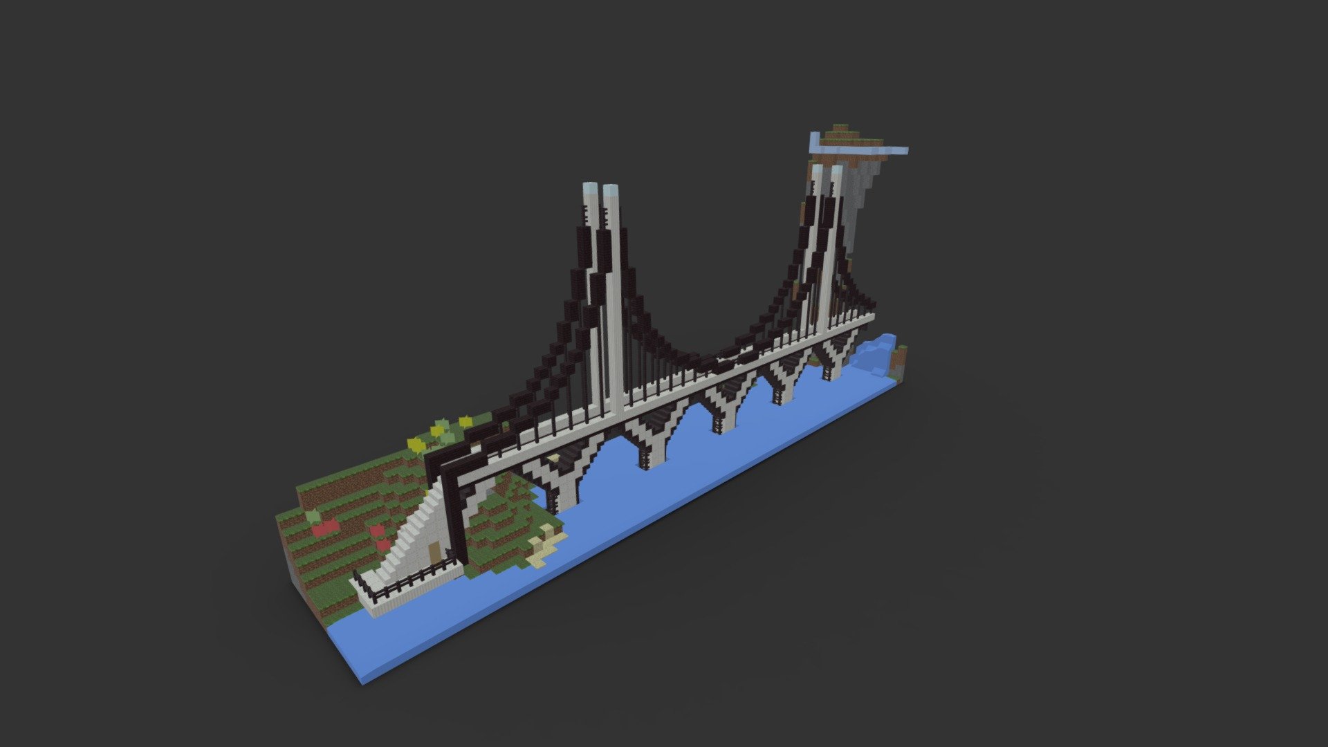Minecraft Bridge - Download Free 3D model by James [0eb82a0] - Sketchfab