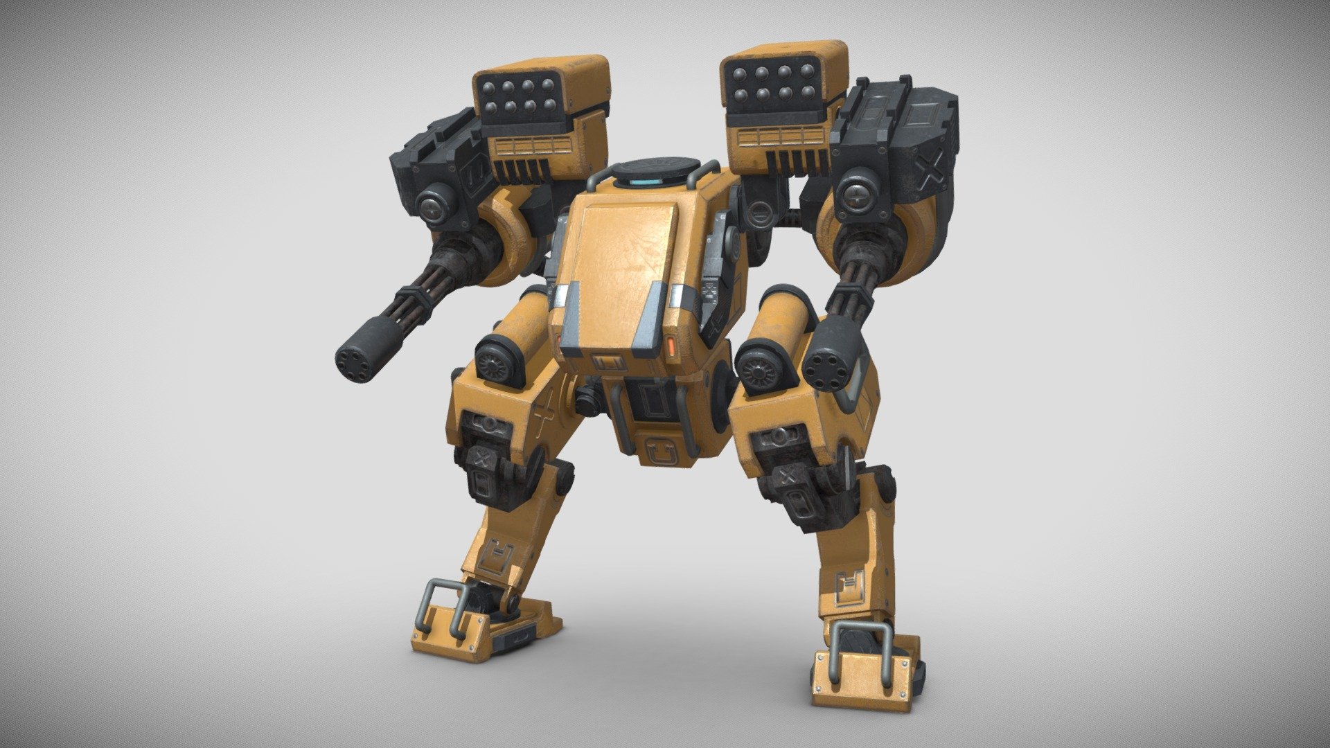 Battle Mech - 3D model by Javier Gascon (@noiseker) [0eb87d2] - Sketchfab
