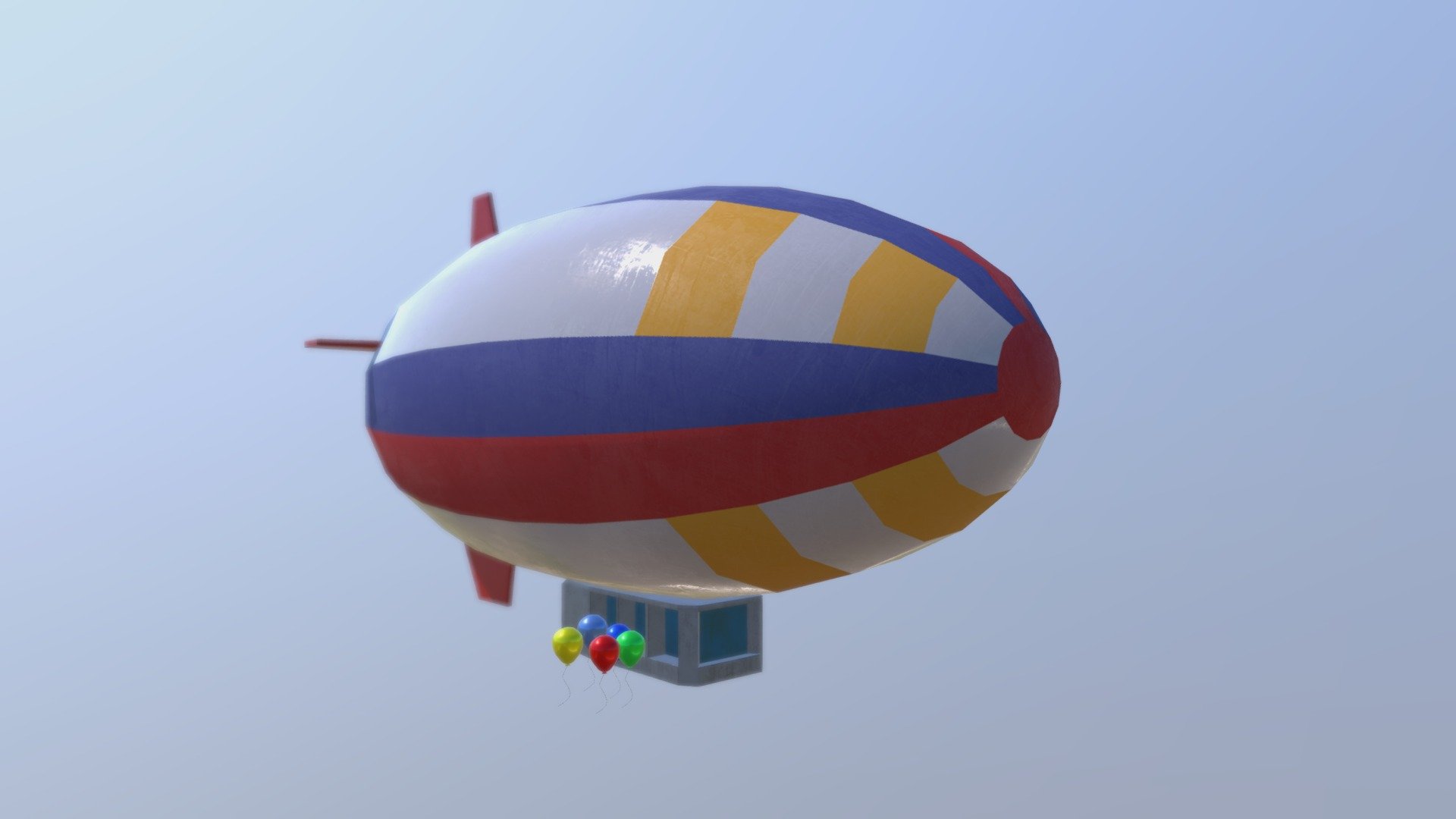 Blimp w/ Balloon - 3D model by samuelnzj [0eb91d9] - Sketchfab