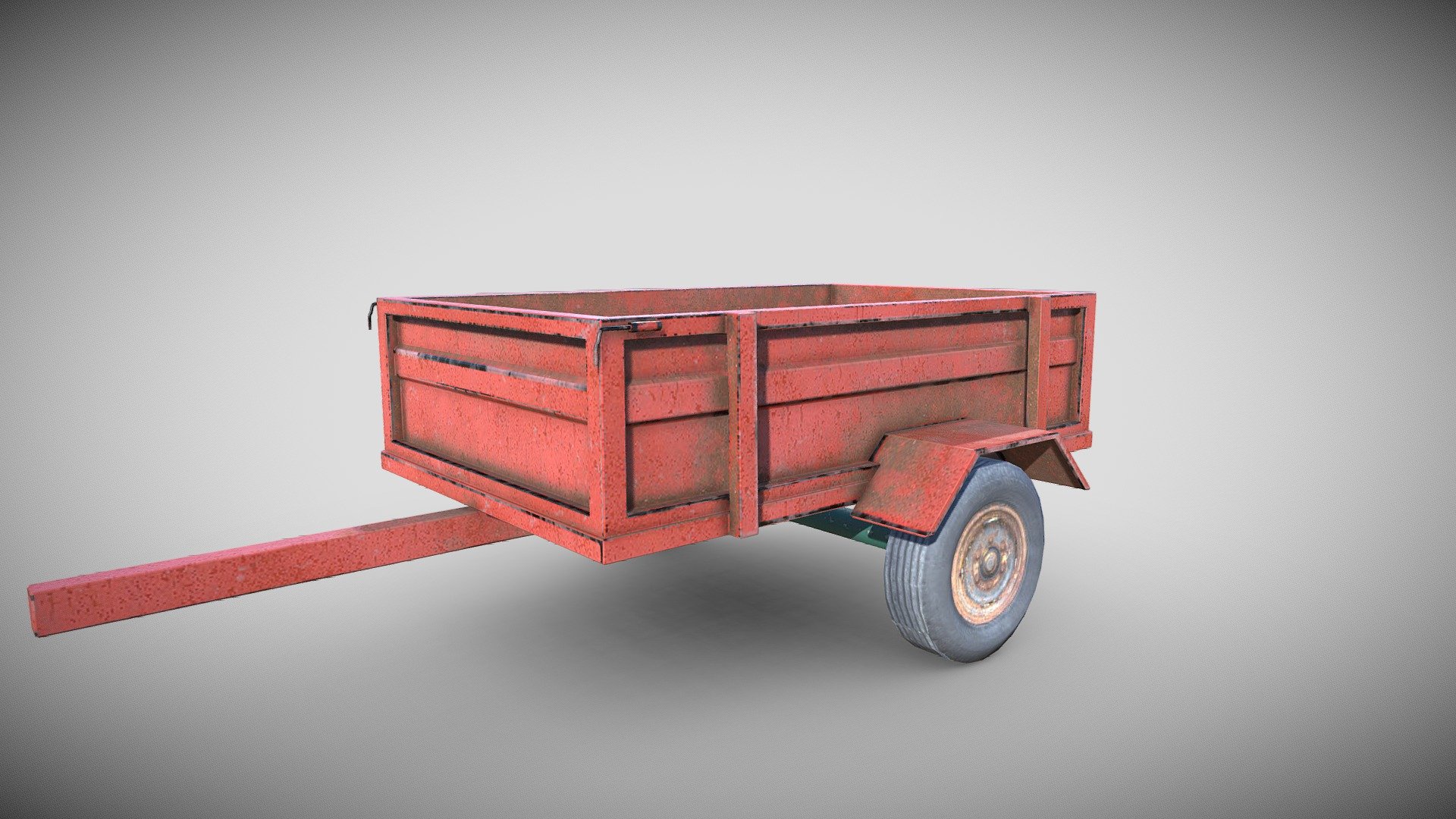 A cart for a tractor or a tillerblock - Download Free 3D model by Frice ...