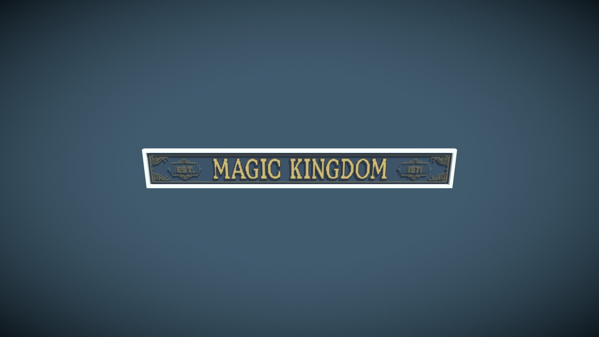 Magic Kingdom Disney World Railroad Sign - 3D model by Electro3d ...