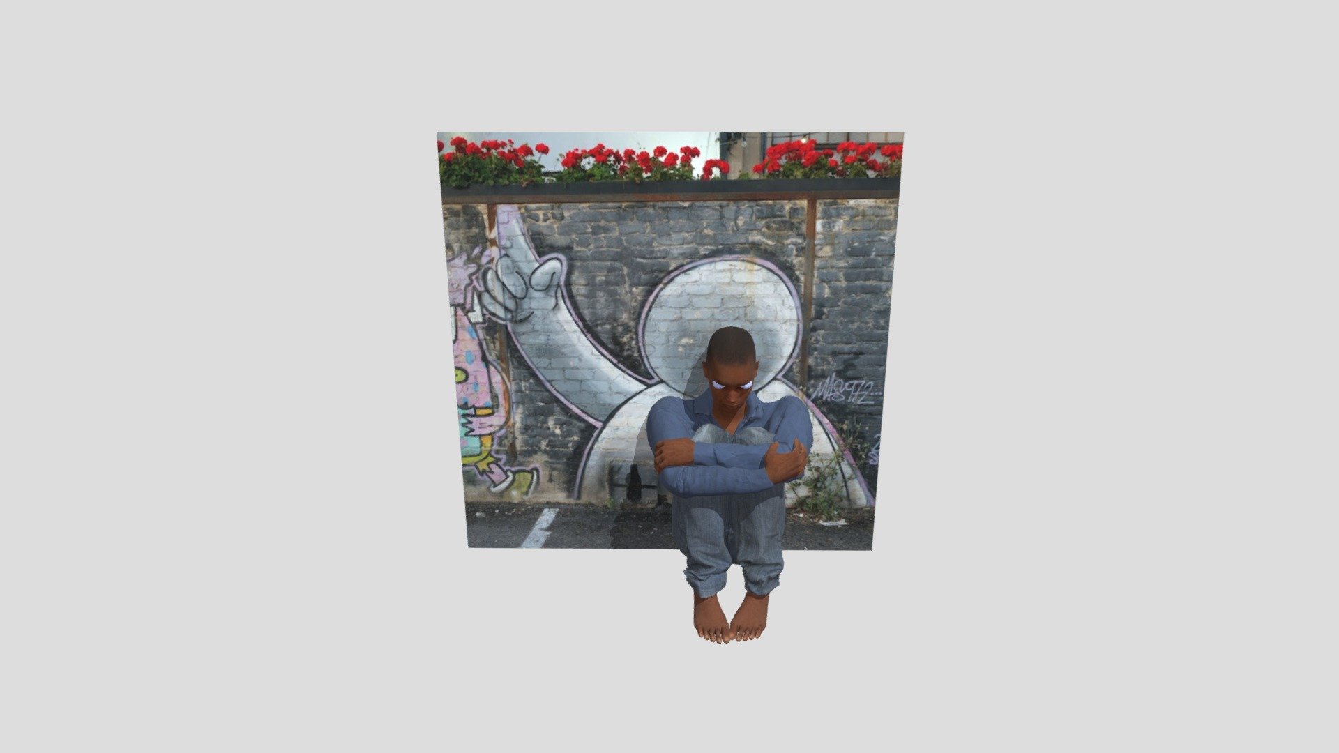 man with grafitti - 3D model by rsegoly [0ebf9c4] - Sketchfab