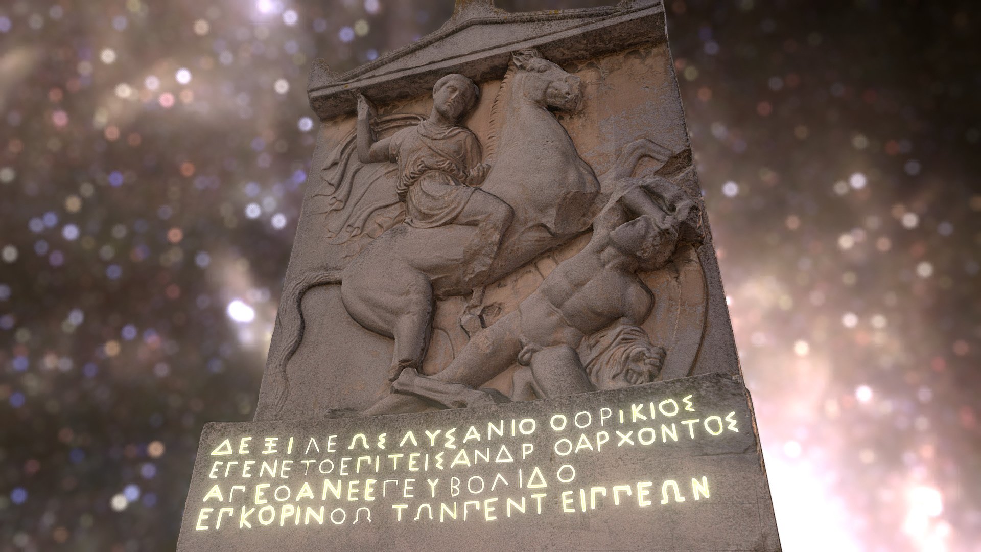Stele of Dexileos - Ancient Greece collection - 3D model by 3Dystopia ...