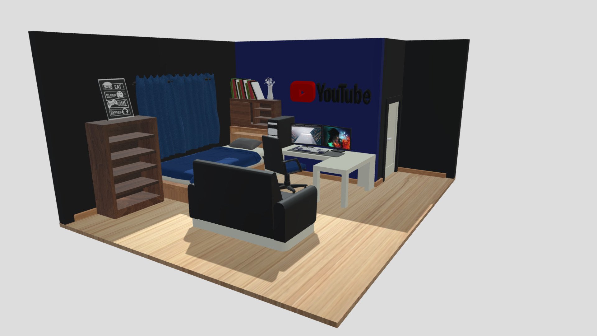Youtube 3D Template - Download Free 3D model by spacesketch ...