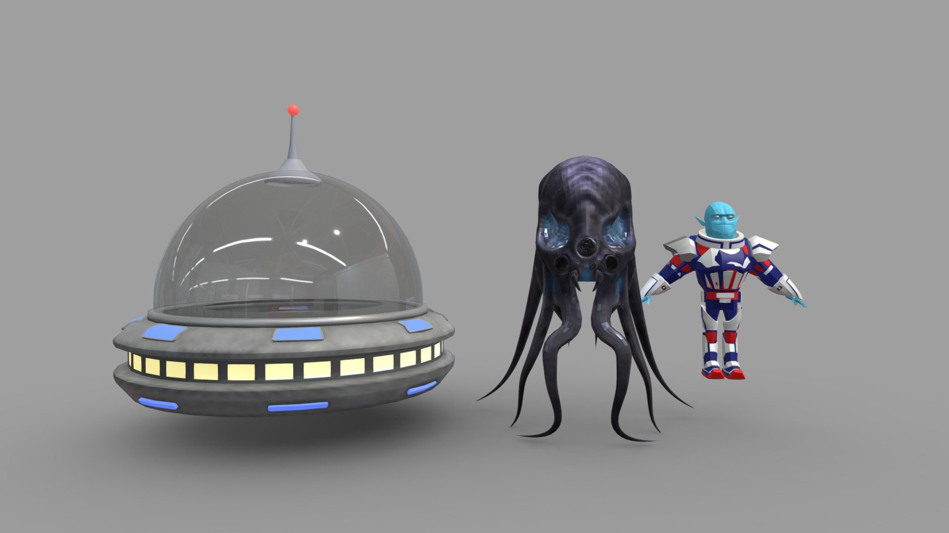 UFO with Alien Model - Buy Royalty Free 3D model by Vasundhara Infotech ...