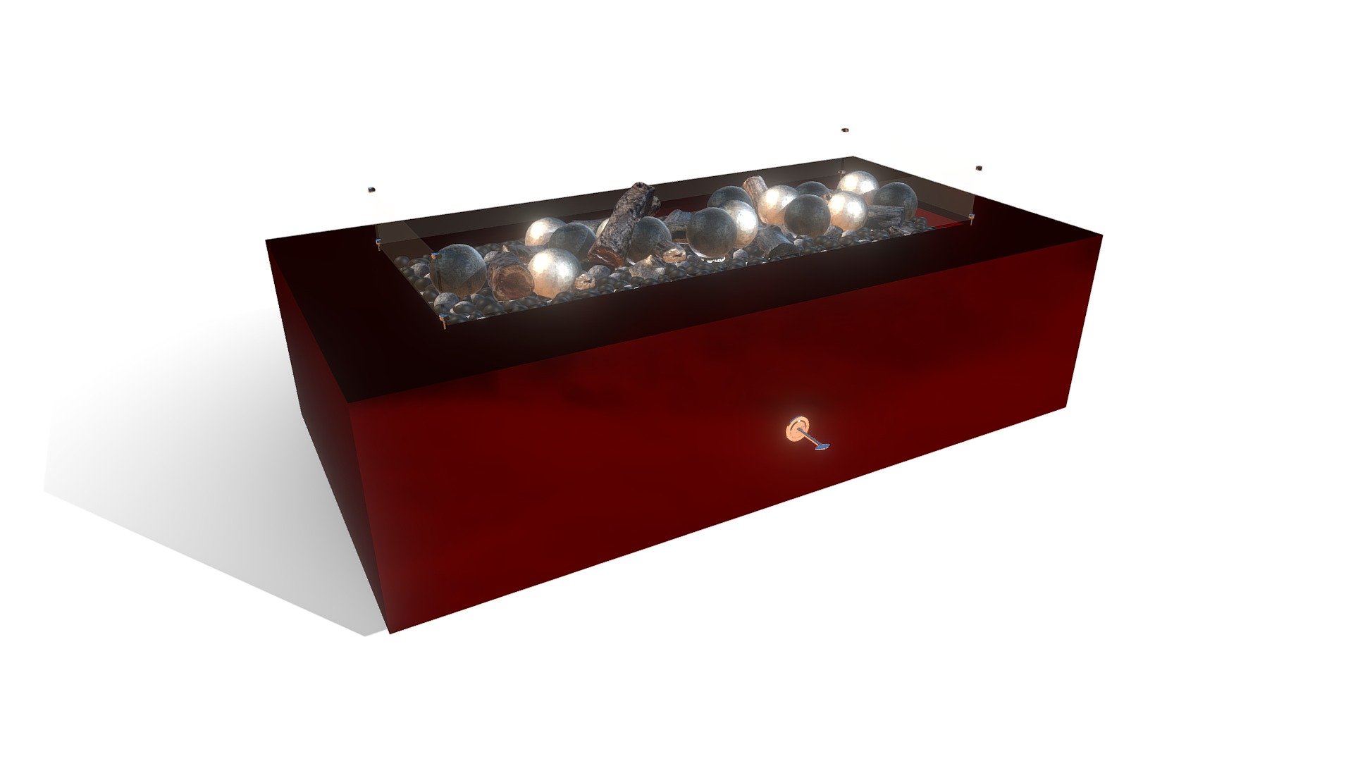 Formluxe Blaze Rectangle Fire Table - 3D model by Modofire [0ecc629] - Sketchfab