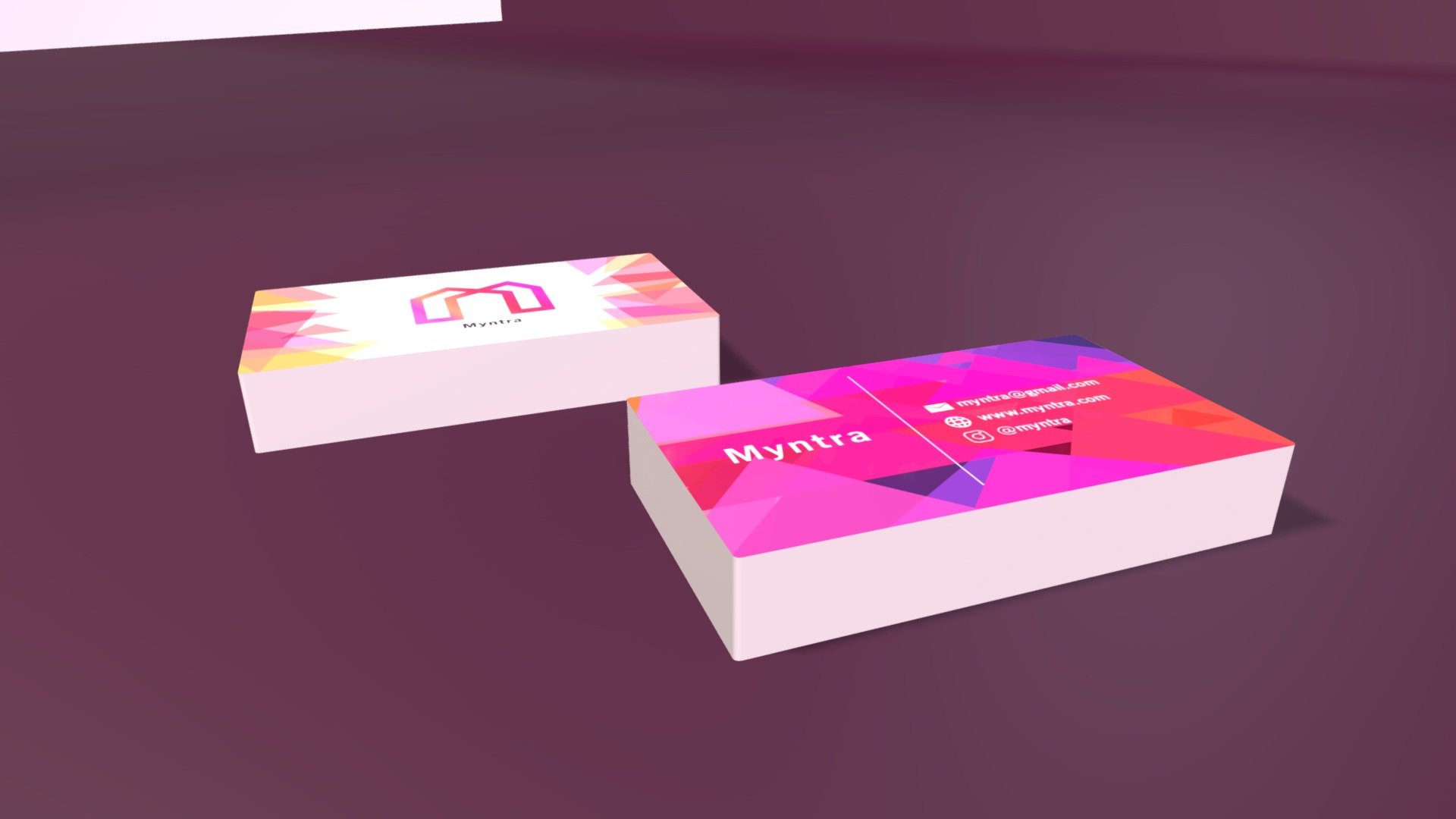 Visiting Card Mockup 3D - 3D model by Dhruv Chaudhary (@dhruvsoccer ...