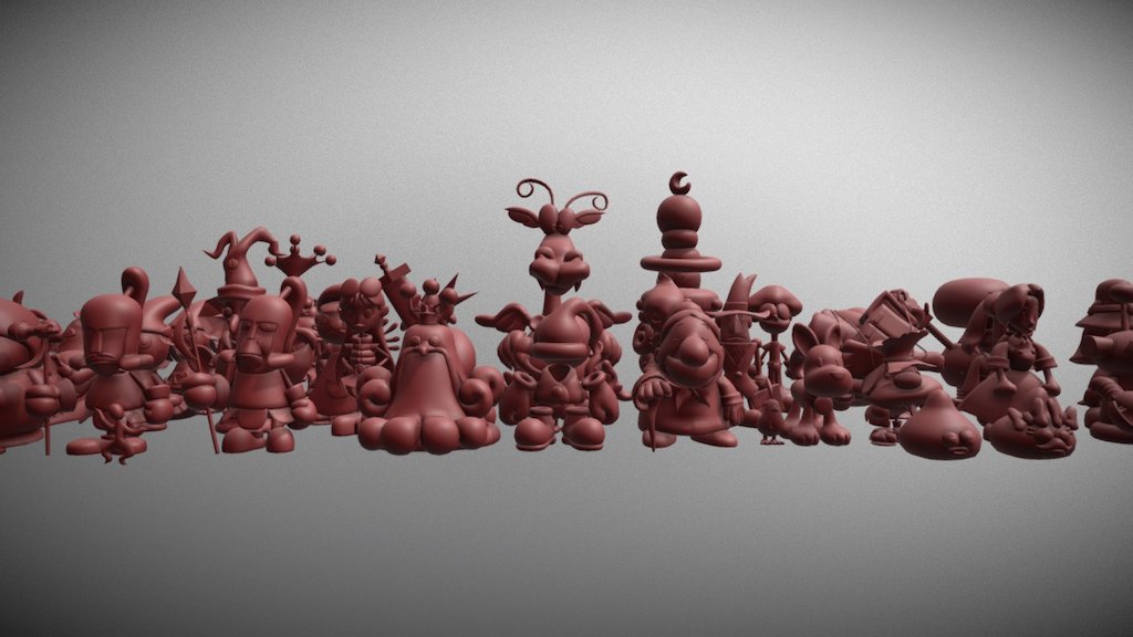 Moon Characters - 3D model by GEKIMURA [0ece0e2] - Sketchfab