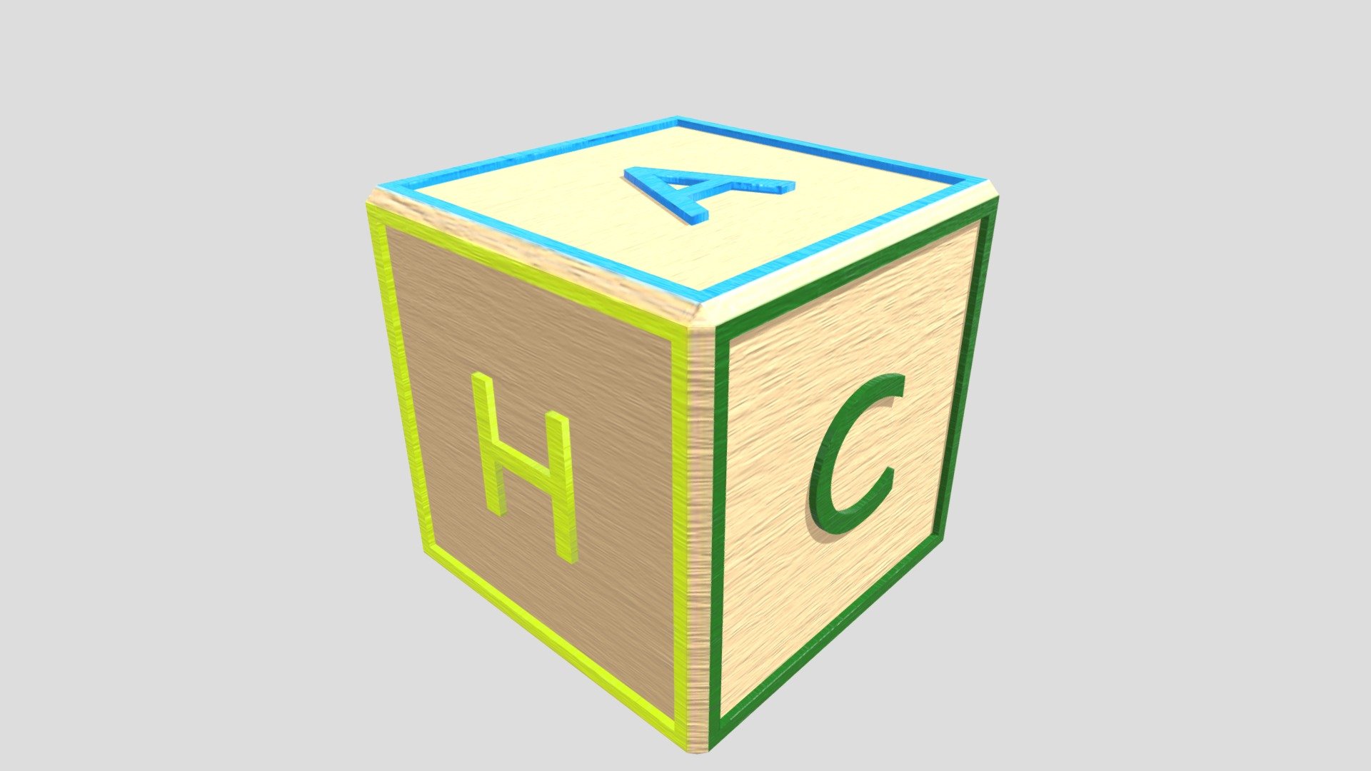 ABC Wooden Block - Carved Letters - 3D model by André Magliano ...