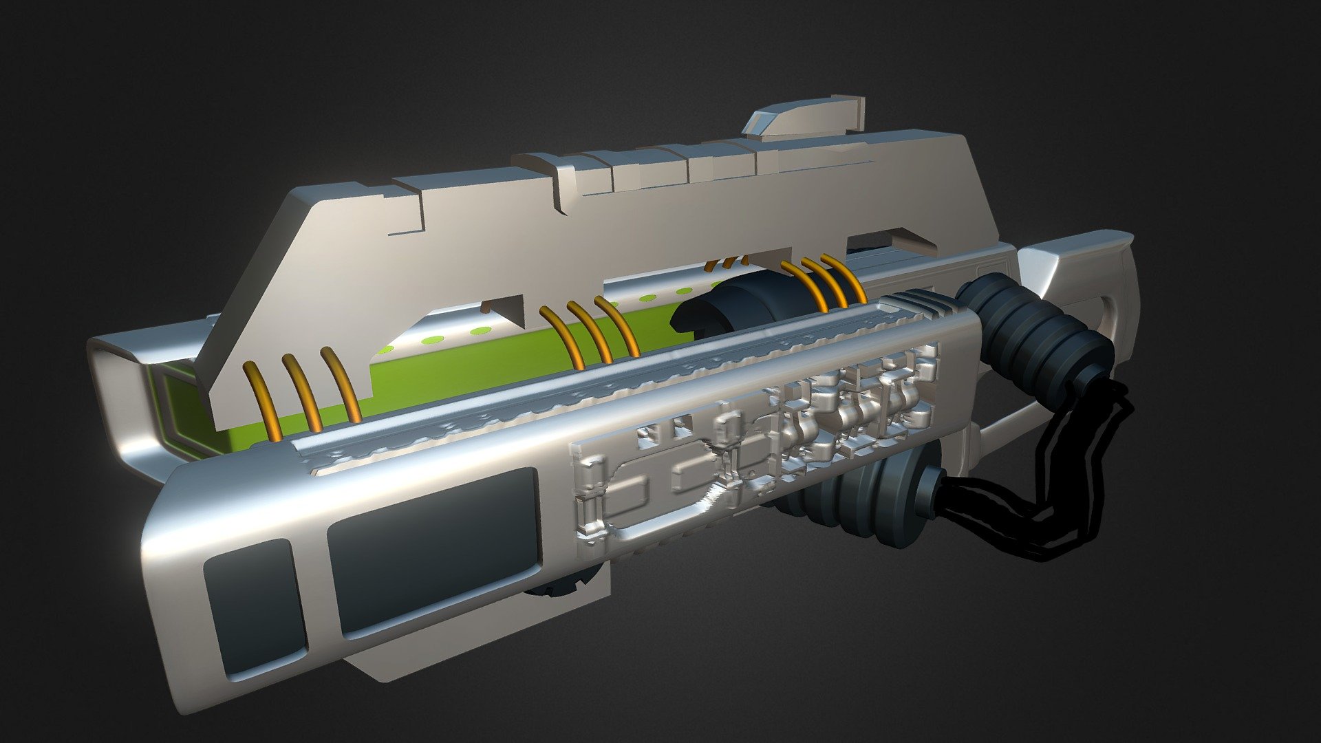 Railgun Rifle HighPoly 3DPrint - Buy Royalty Free 3D model by ...