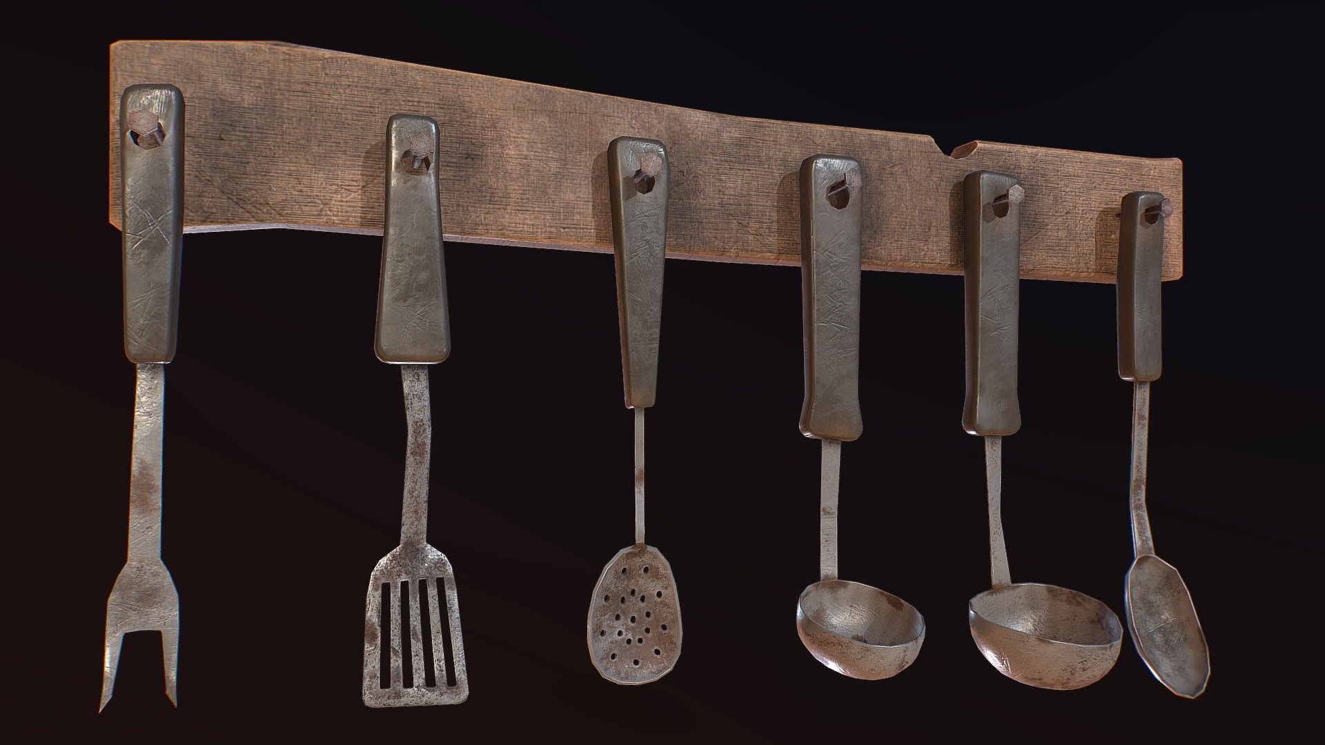 Post Apocalyptic Kitchen Utensils - Download Free 3D model by ...