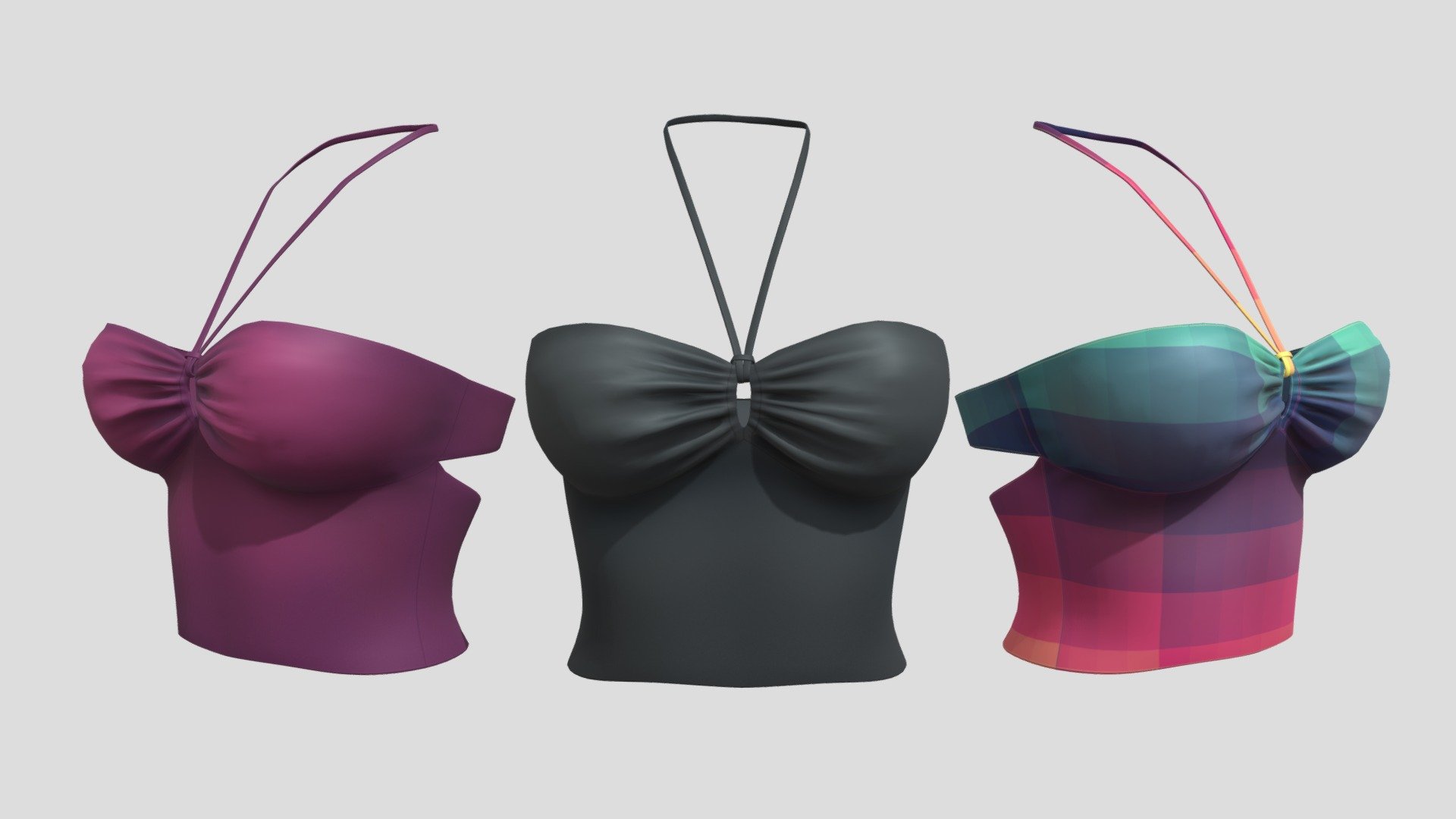 Casual top - 3 colors - 3D model by zvanka [0edd506] - Sketchfab