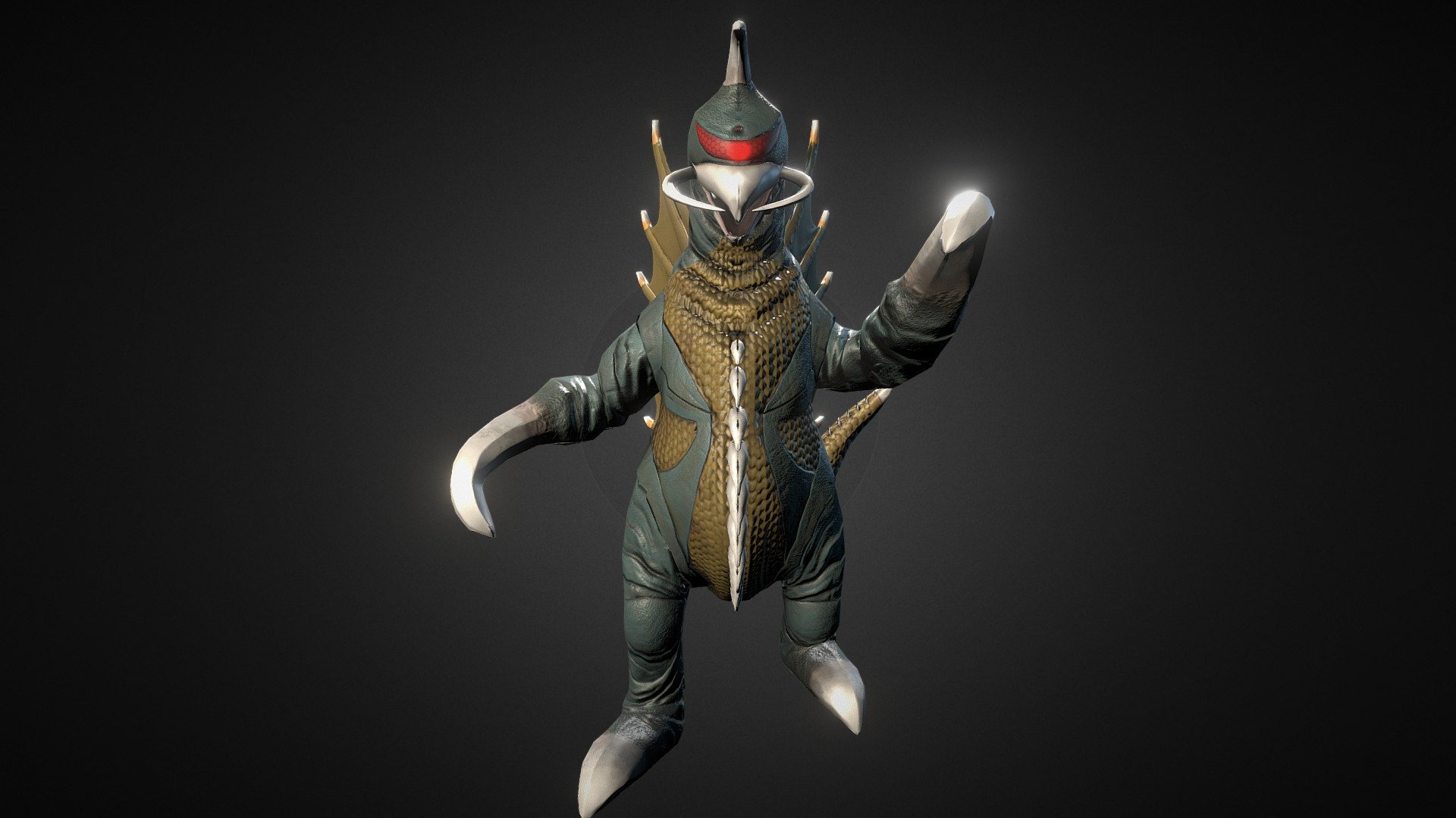 Showa Gigan Sketch Fab - 3D model by GalvanatorPrime [0eddbe7] - Sketchfab