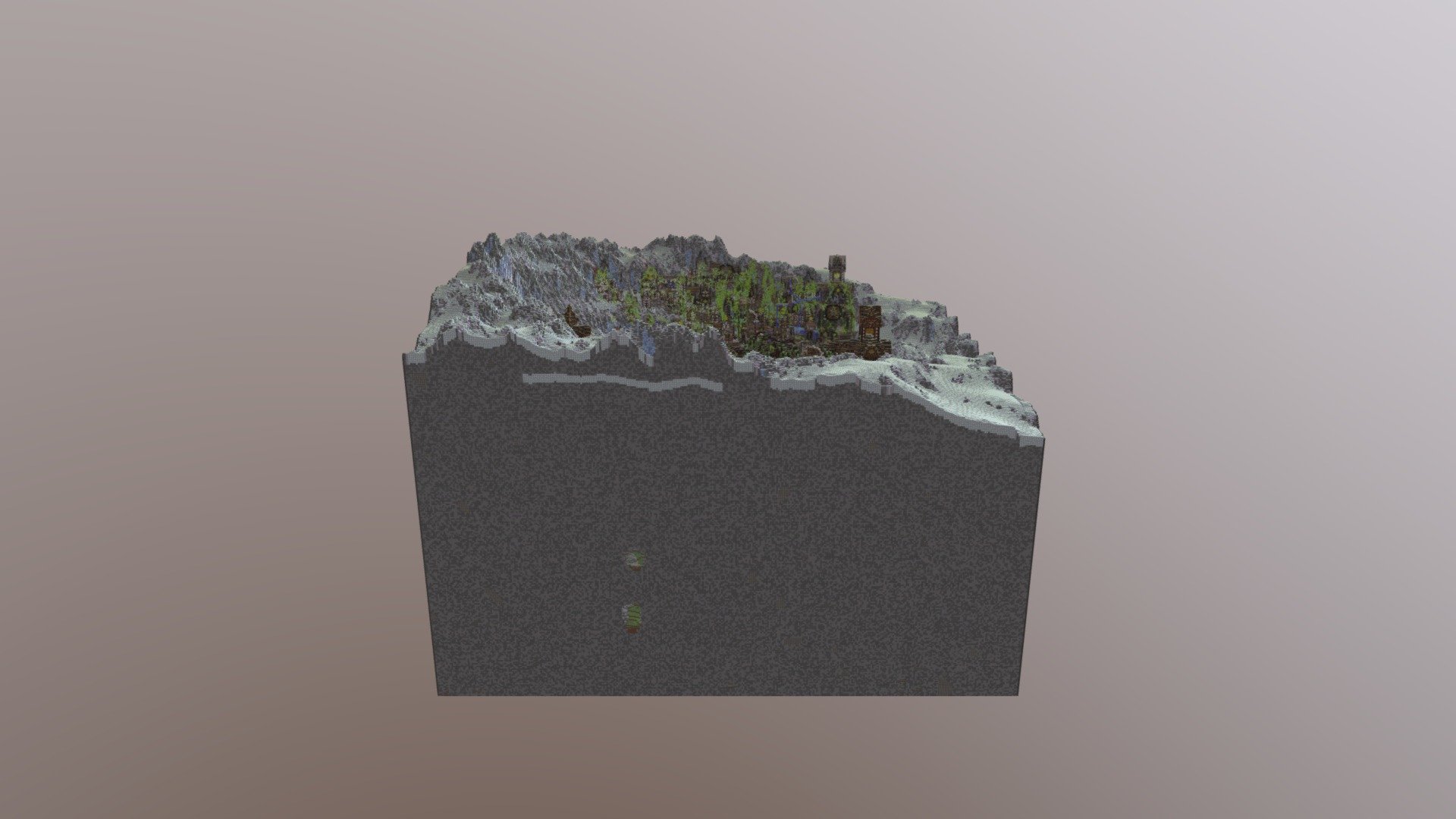【DreamCity】CTM Minecraft Map《Winter of Curse》 - 3D model by Tony_Won ...