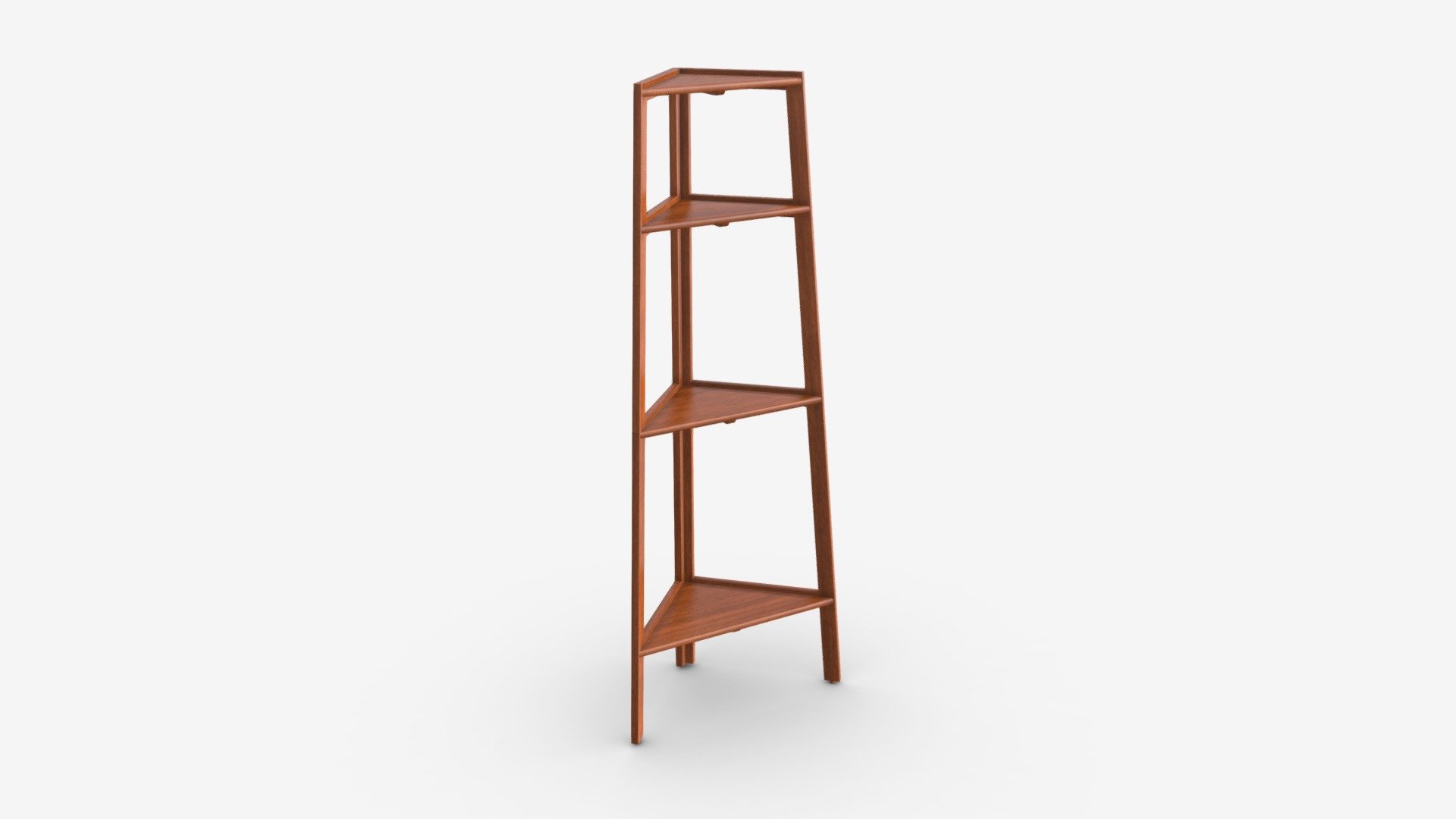 Outdoor and indoor triangle wood shelving - Buy Royalty Free 3D model ...