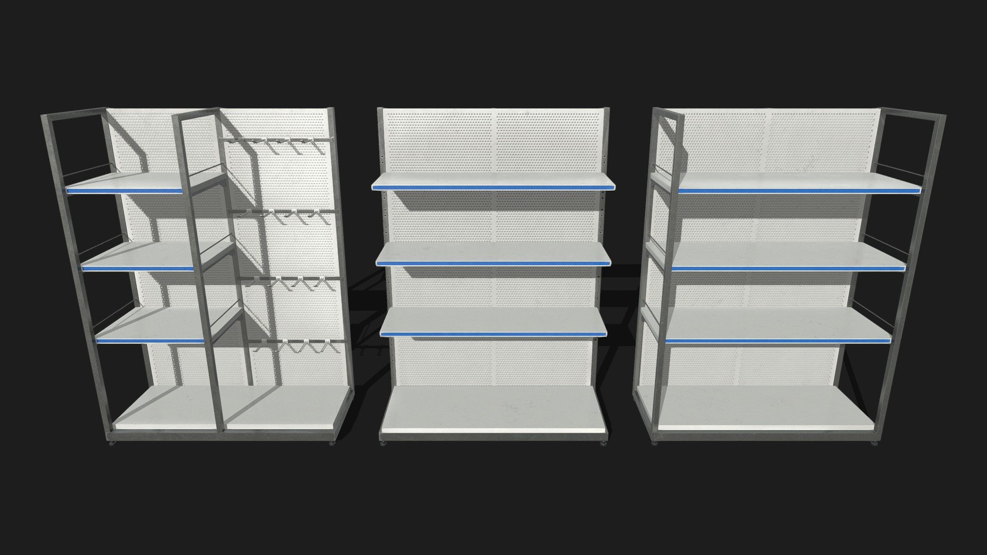 Clean Store Shelf Pack 2. - Buy Royalty Free 3D model by JorgeLuizP96 ...
