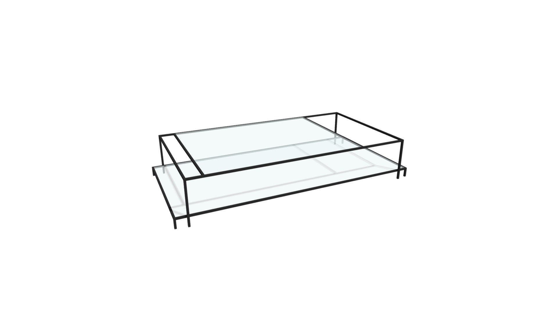 MESA DE CENTRO OFFSET VIDROTEC AGAVE CASA - Download Free 3D model by ...