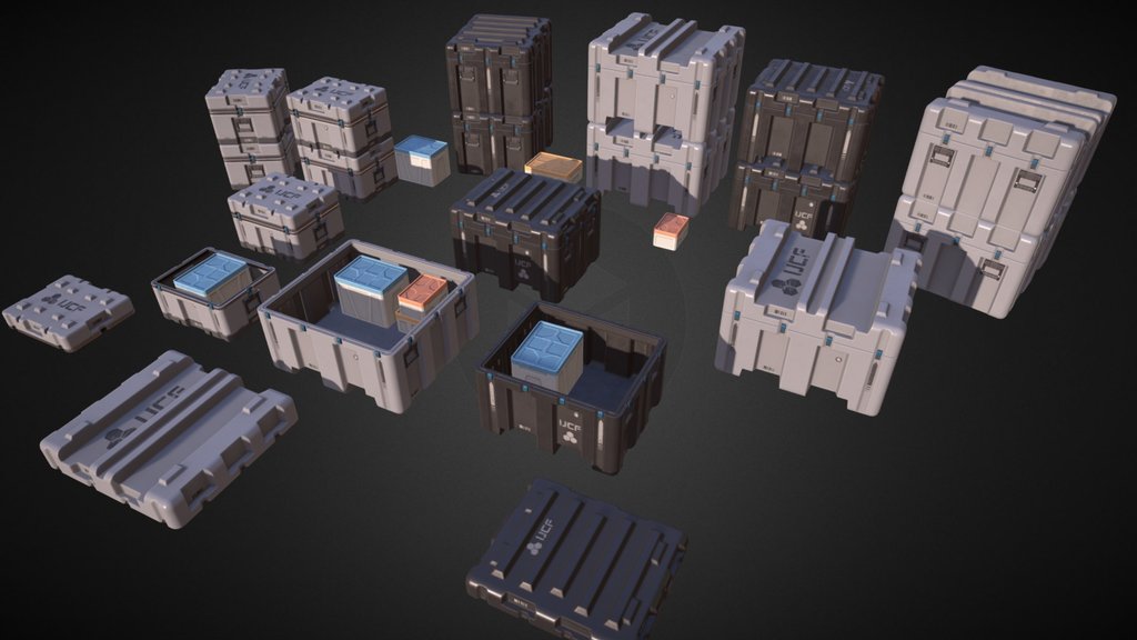 Sci Fi Cases Pack - FC2 - A 3D model collection by forest_cat - Sketchfab
