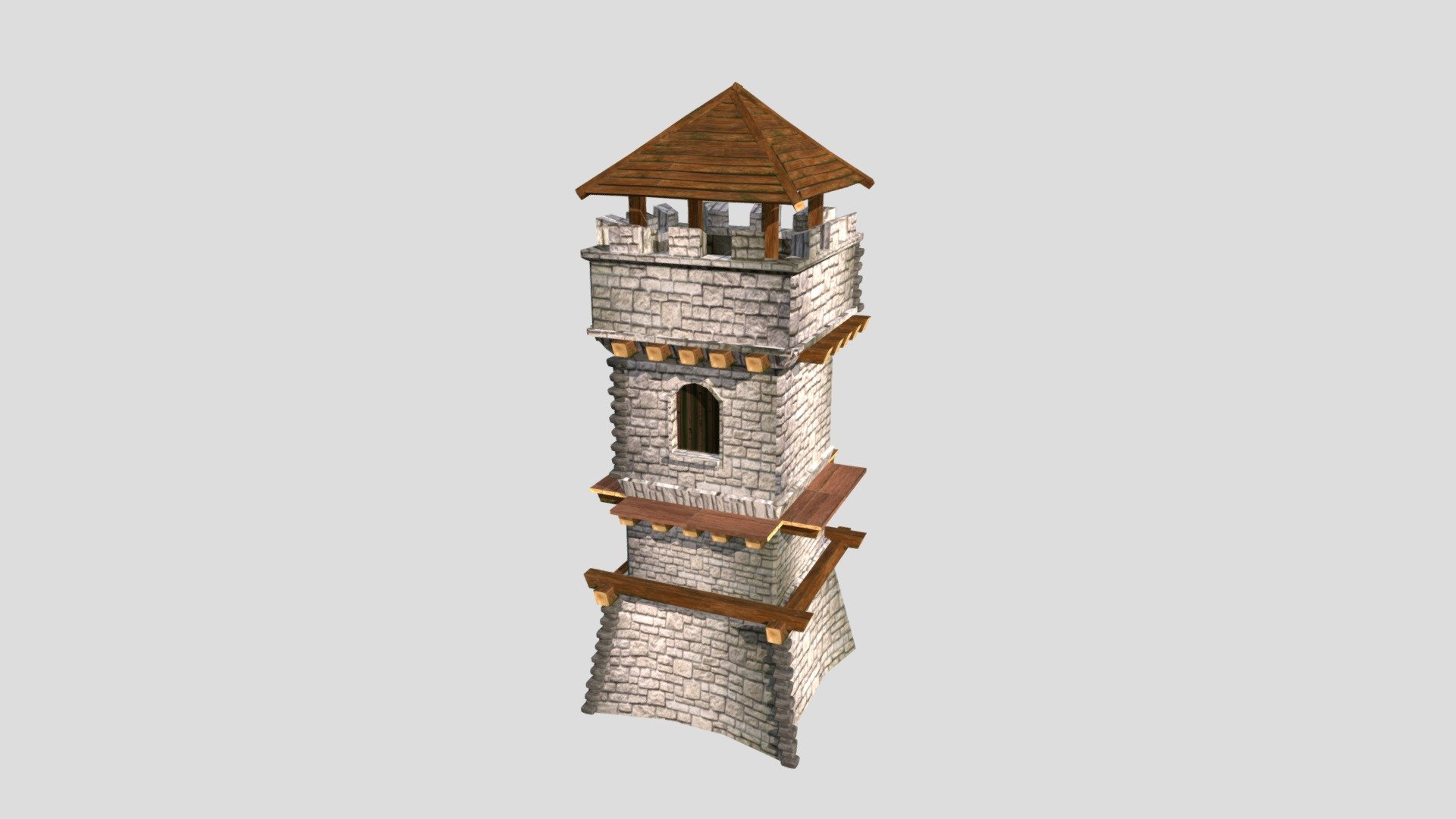 Medieval Castle Tower - Download Free 3D model by 3DartbyMannu (@djnick_94) [0ee6b67] - Sketchfab