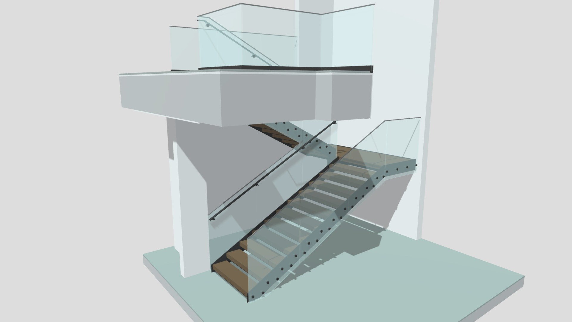 Plate Stringer with Glass Rails Mattson - Download Free 3D model by ...