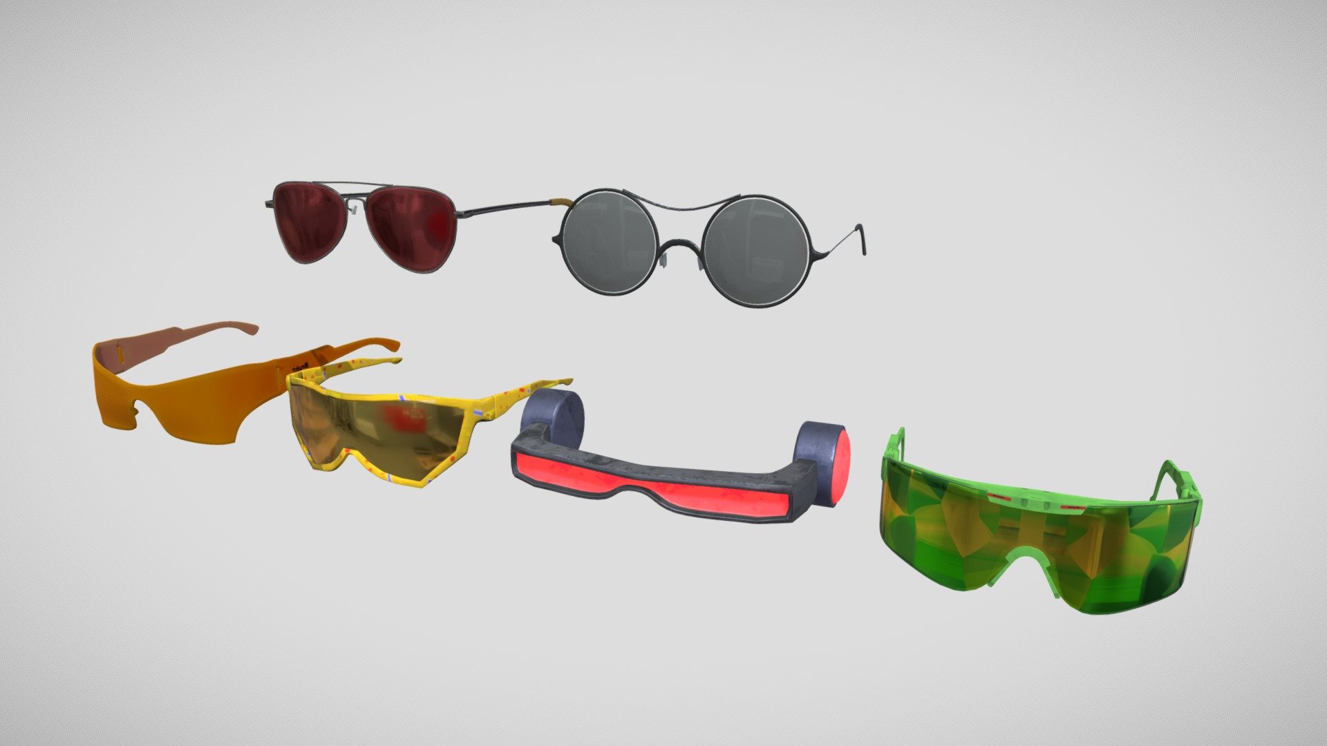 Sunglasses Pack Bundle - Buy Royalty Free 3D model by K-pax ...