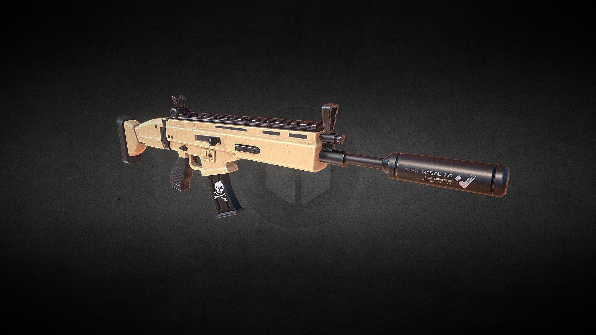 Stylized Scar Rifle - 3D model by Nail.Rasna [0eee79a] - Sketchfab