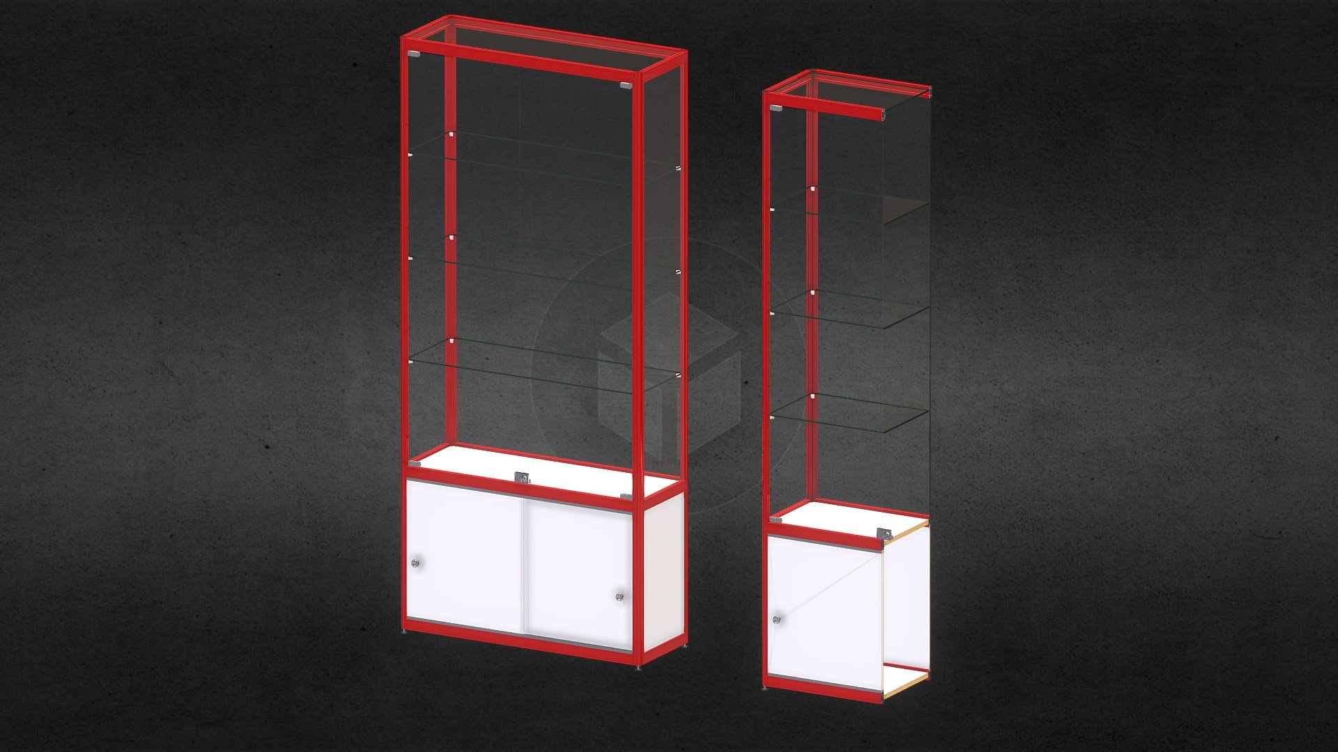 Showcase aluminum profile - 3D model by 3DGrom (@dizartoren) [0eee913 ...