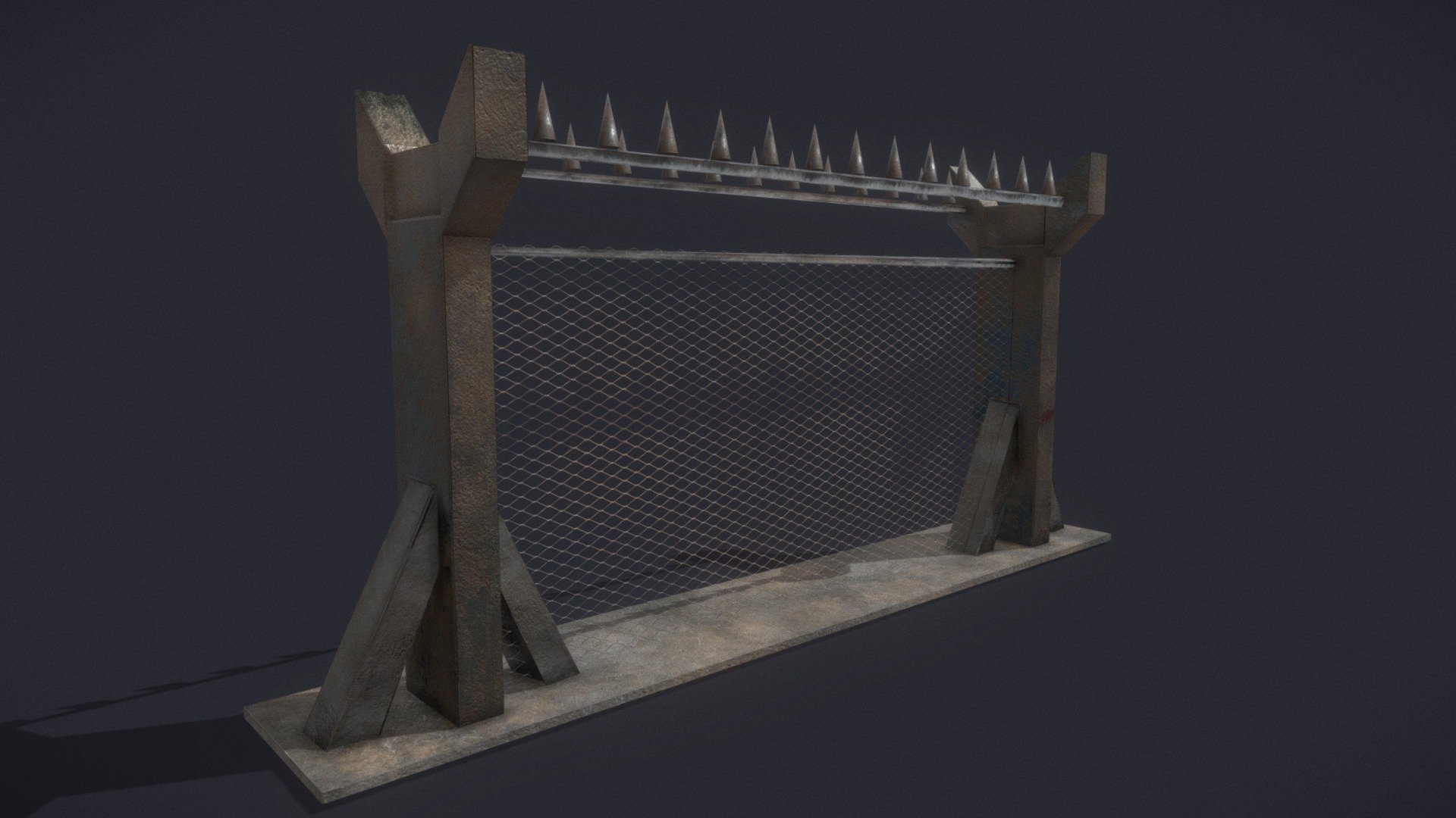 Spiky Iron Fence - Download Free 3D model by GetDeadEntertainment ...