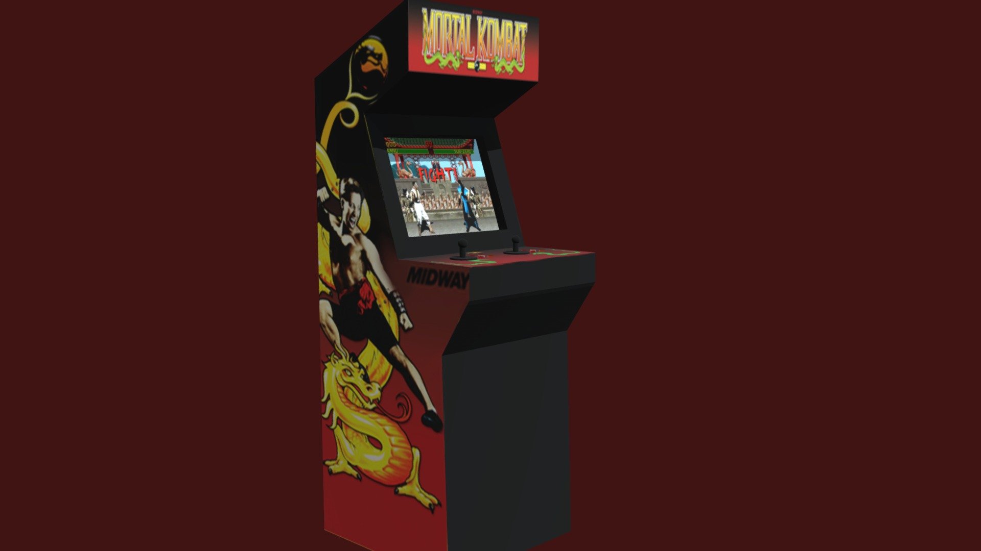 Mortal Kombat arcade machine - 3D model by caruce [0ef23f6] - Sketchfab