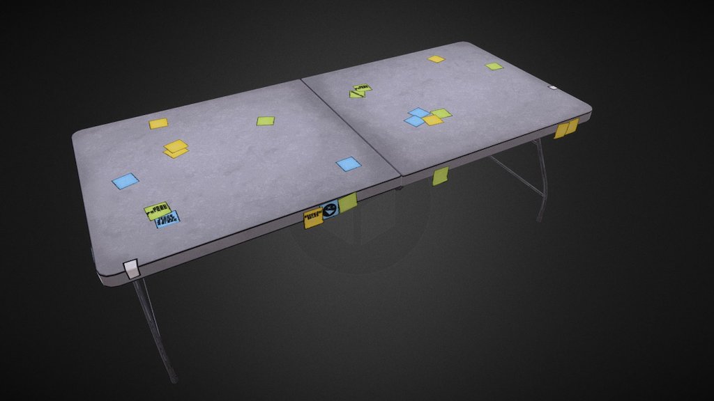 Folding Table - 3D model by aletsam [0ef2b5c] - Sketchfab