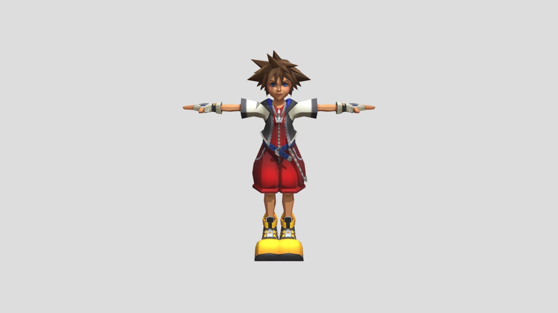 Play Station 2 - Kingdom Hearts - Sora - 3D model by CaptainBlue777ver ...