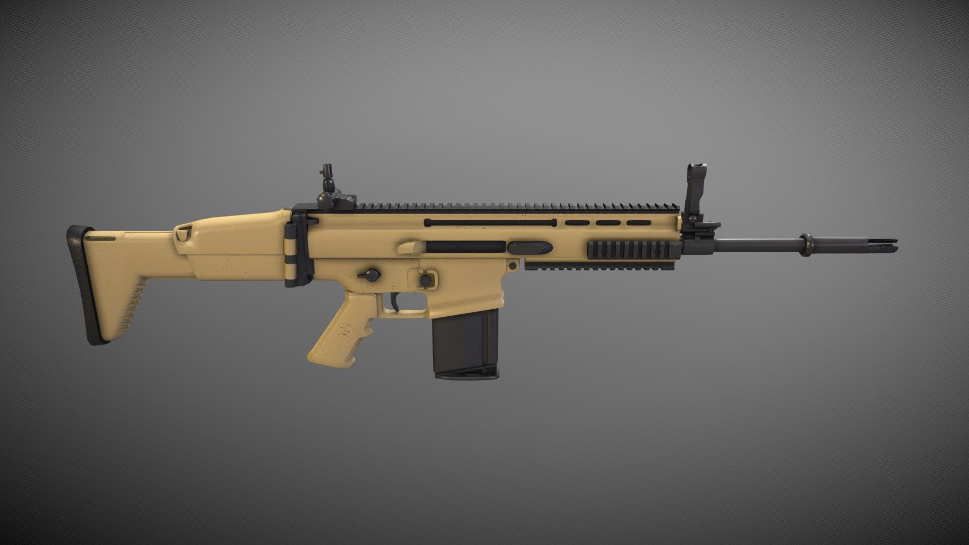 FN SCAR - 3D model by TessaraOxygen (@19vladis97) [0ef7b0a] - Sketchfab