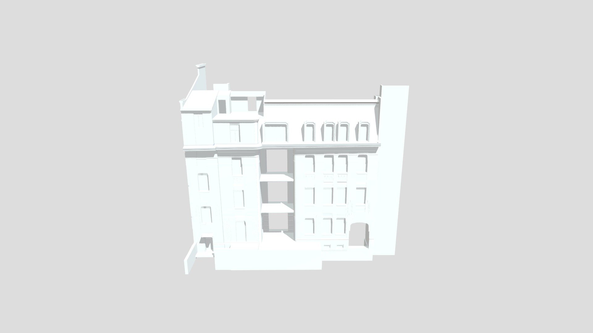 Facade of a historic building in Kyiv - 3D model by Navigation Geodetic ...