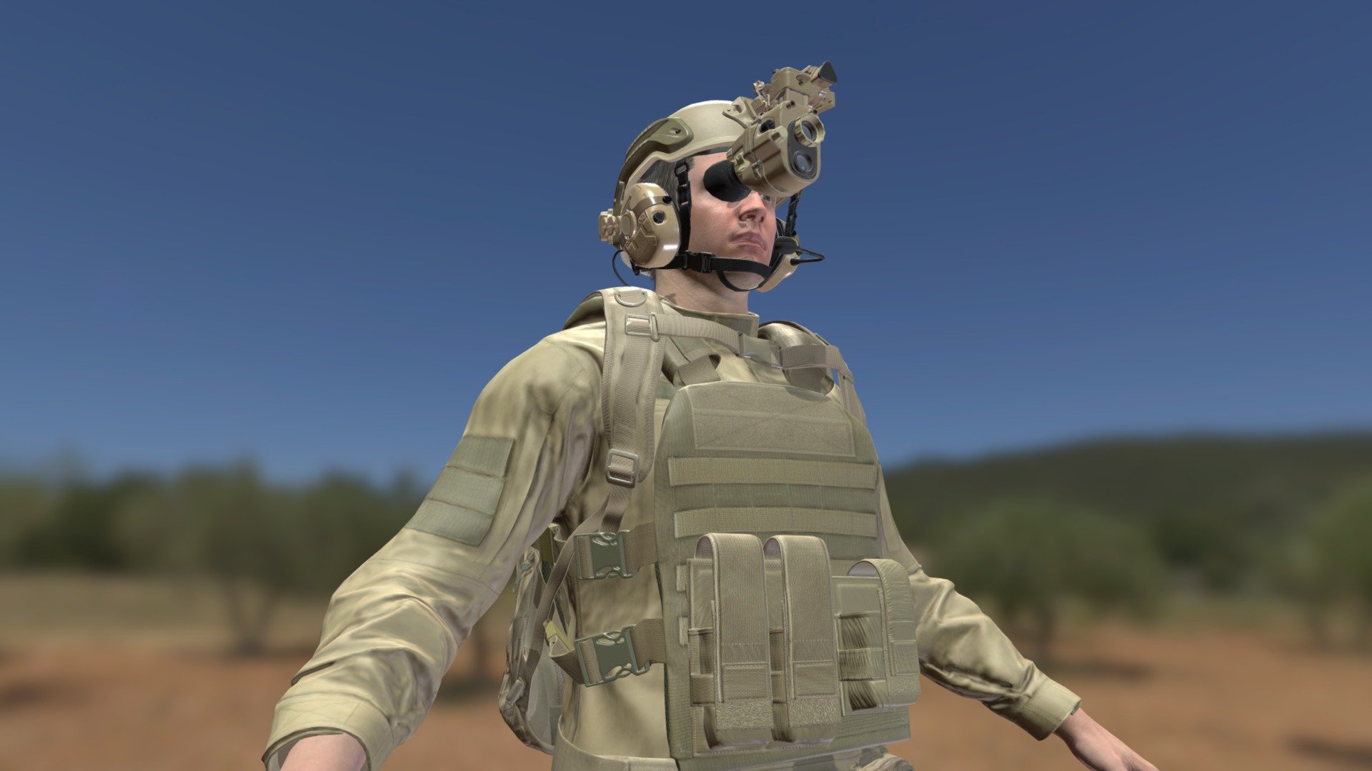Man in Military Uniform - Rigged - Buy Royalty Free 3D model by ...